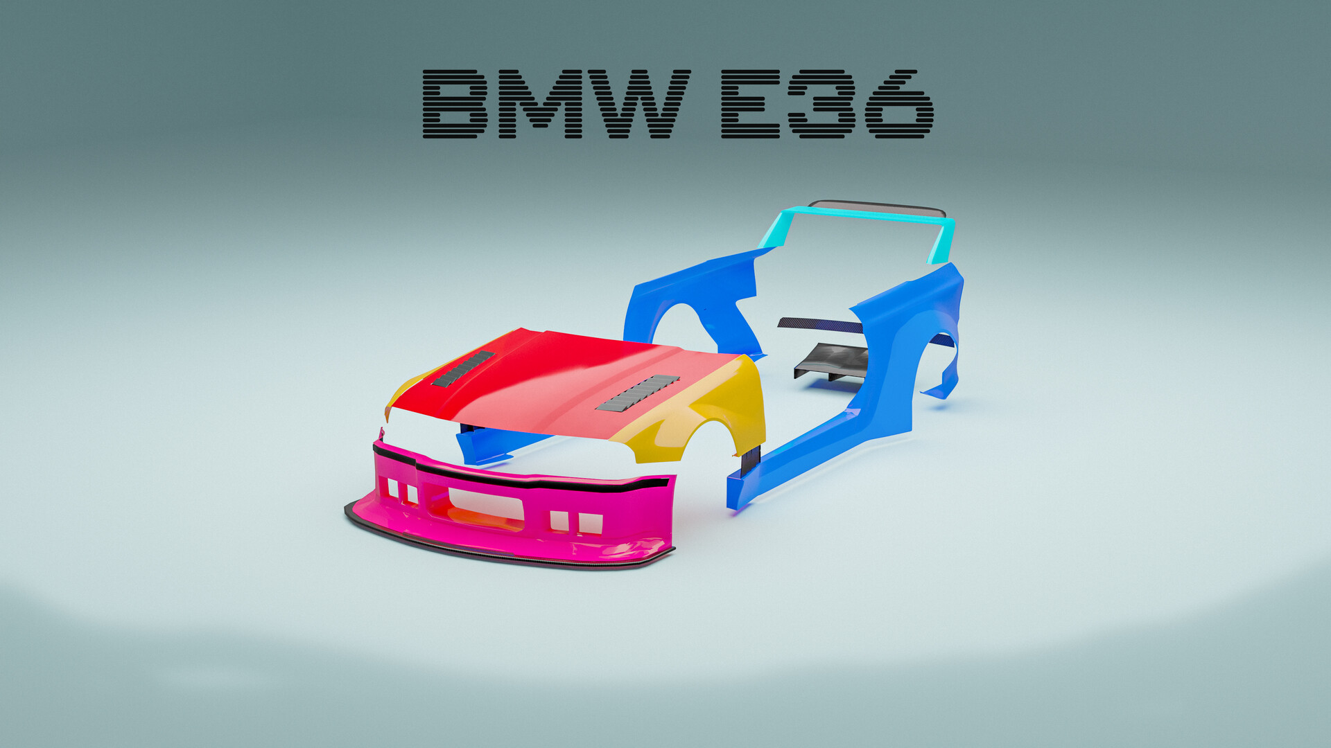 ArtStation - BMW E36 widebody-kit