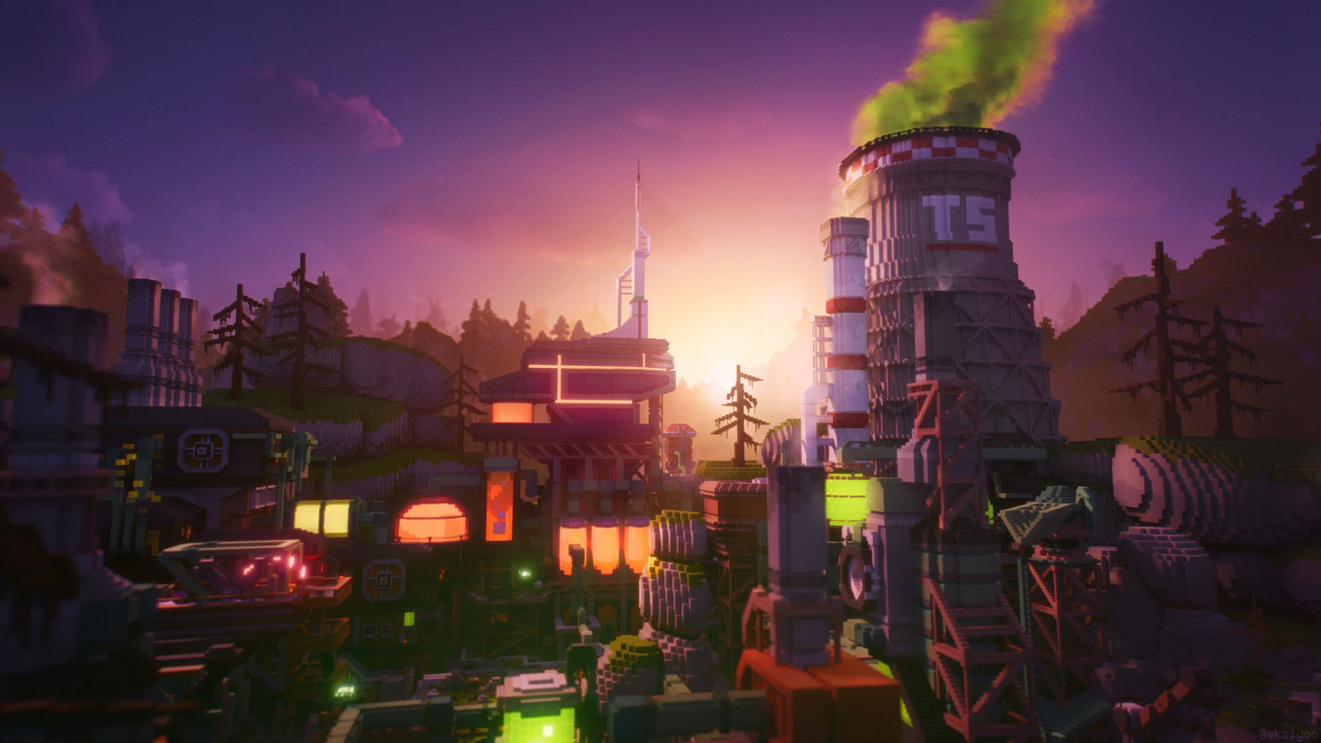 ArtStation - Toxic Plant | Minecraft Map Environment Design