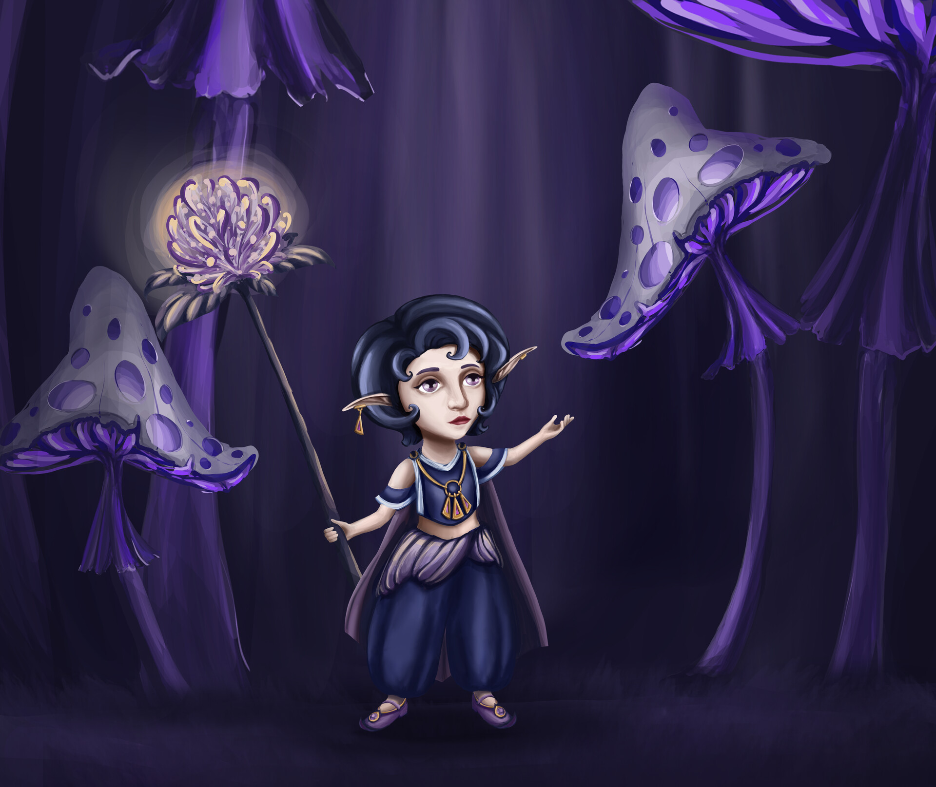 ArtStation - Chibi Mushroom Elf