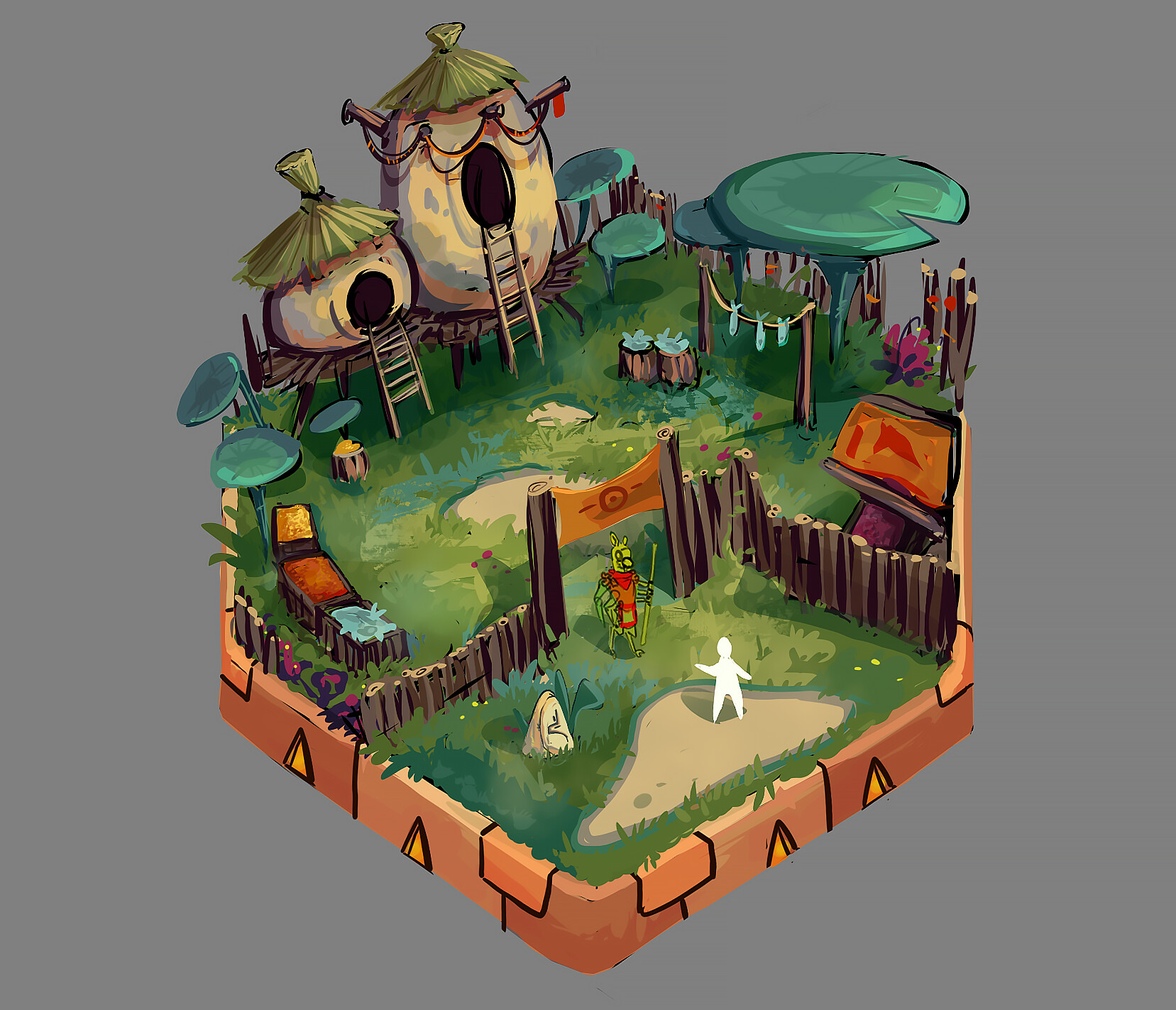 ArtStation - Plain and Village - Tile Concept