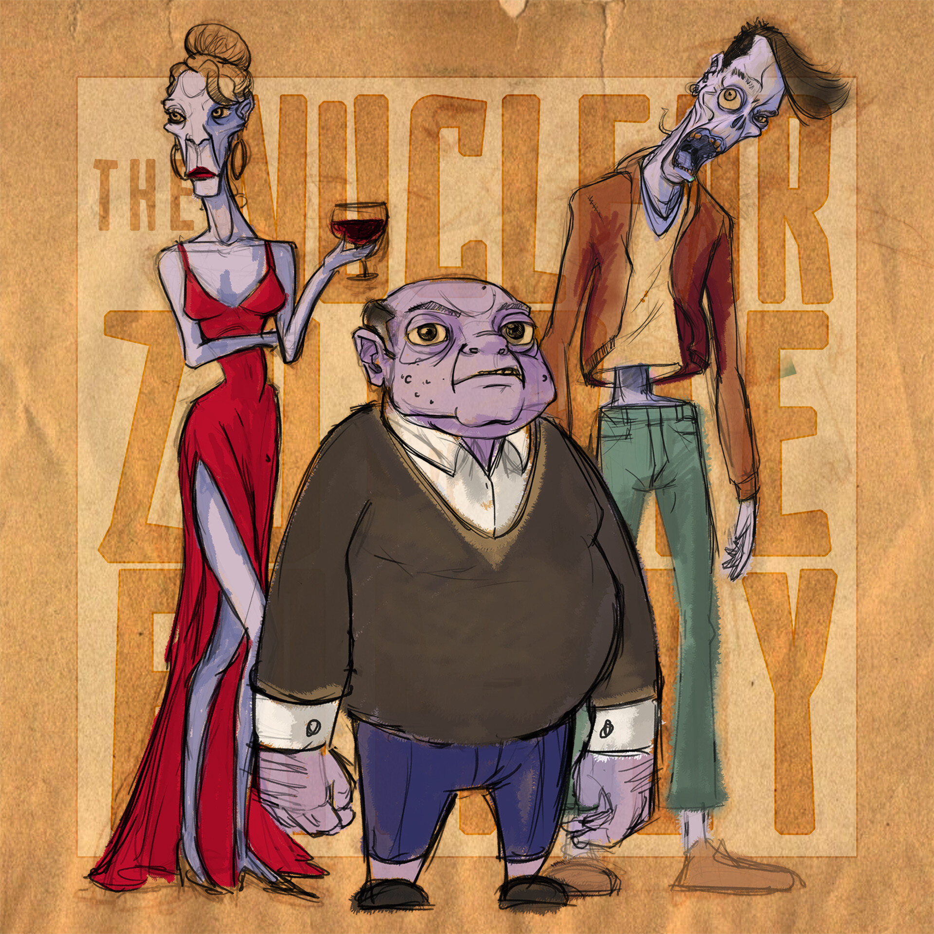 ArtStation - The Nuclear Zombie Family