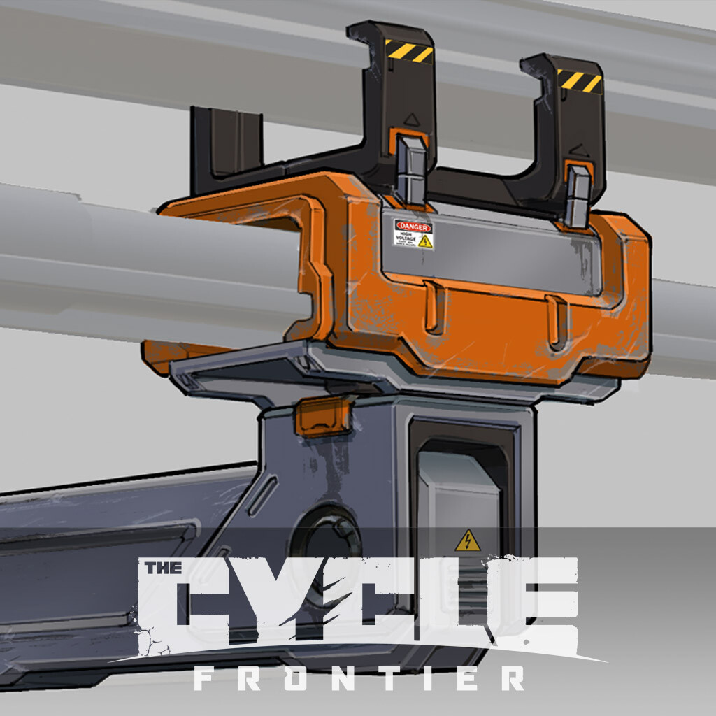 ArtStation - The Cycle: Frontier - Rails and Support Pillar Design