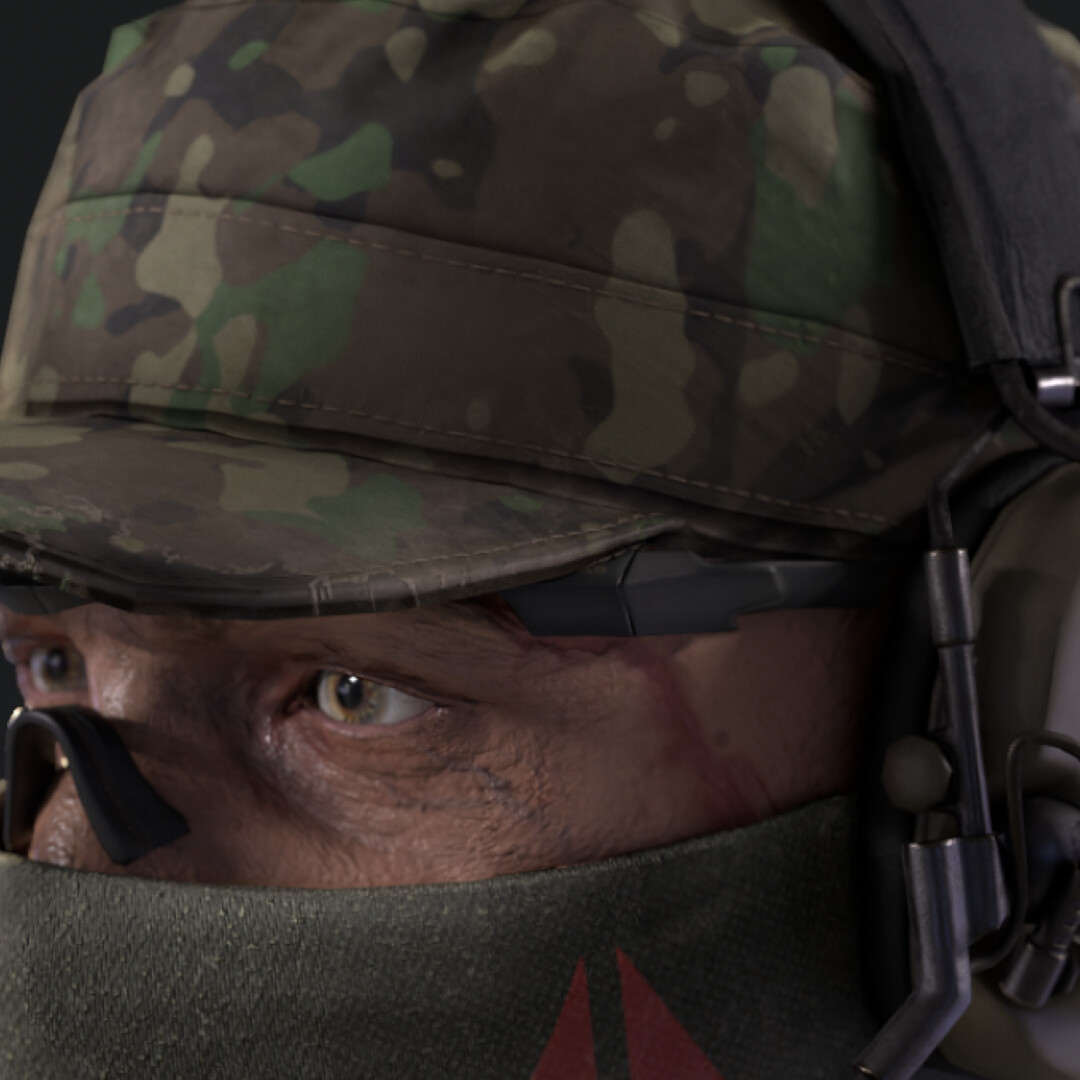 ArtStation - Soldier head texturing