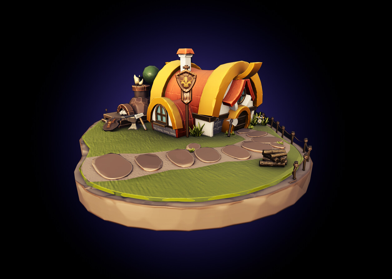 ArtStation - Dwarf House Stylized 3D Model