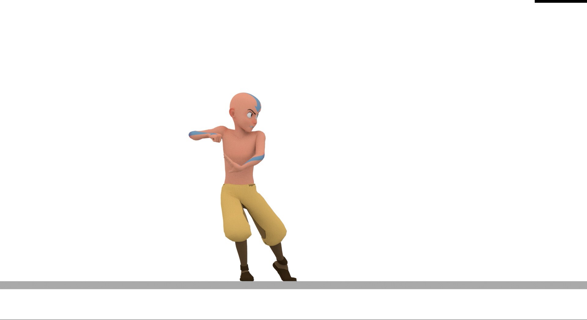 ArtStation - Animation Aang Body Mechanics Practice