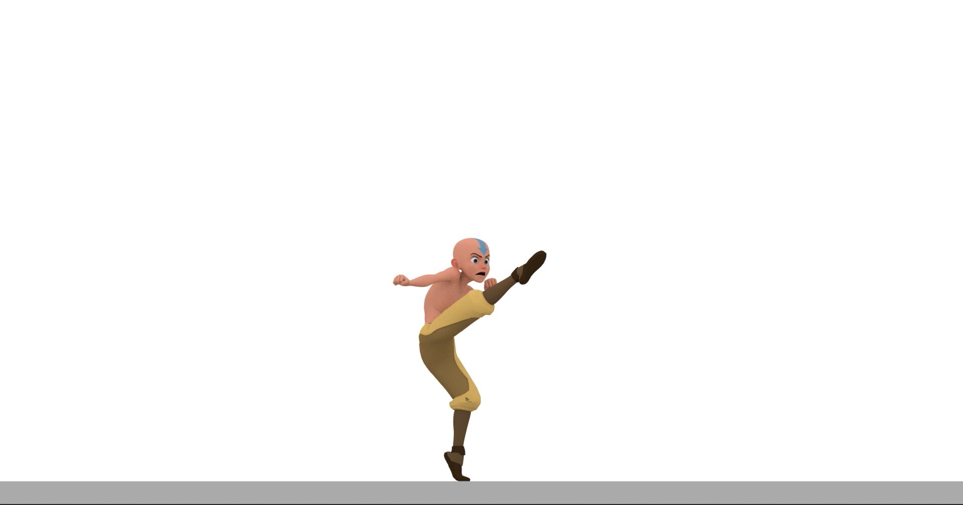 ArtStation - Animation Aang kick sequence