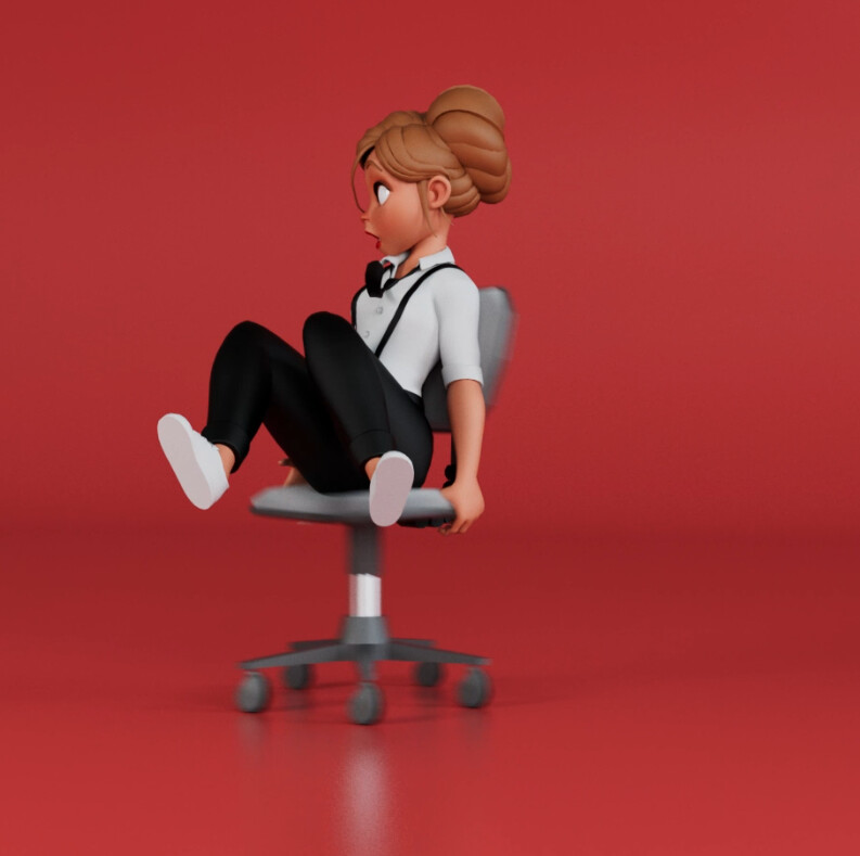 ArtStation - Late At work - Animation Training