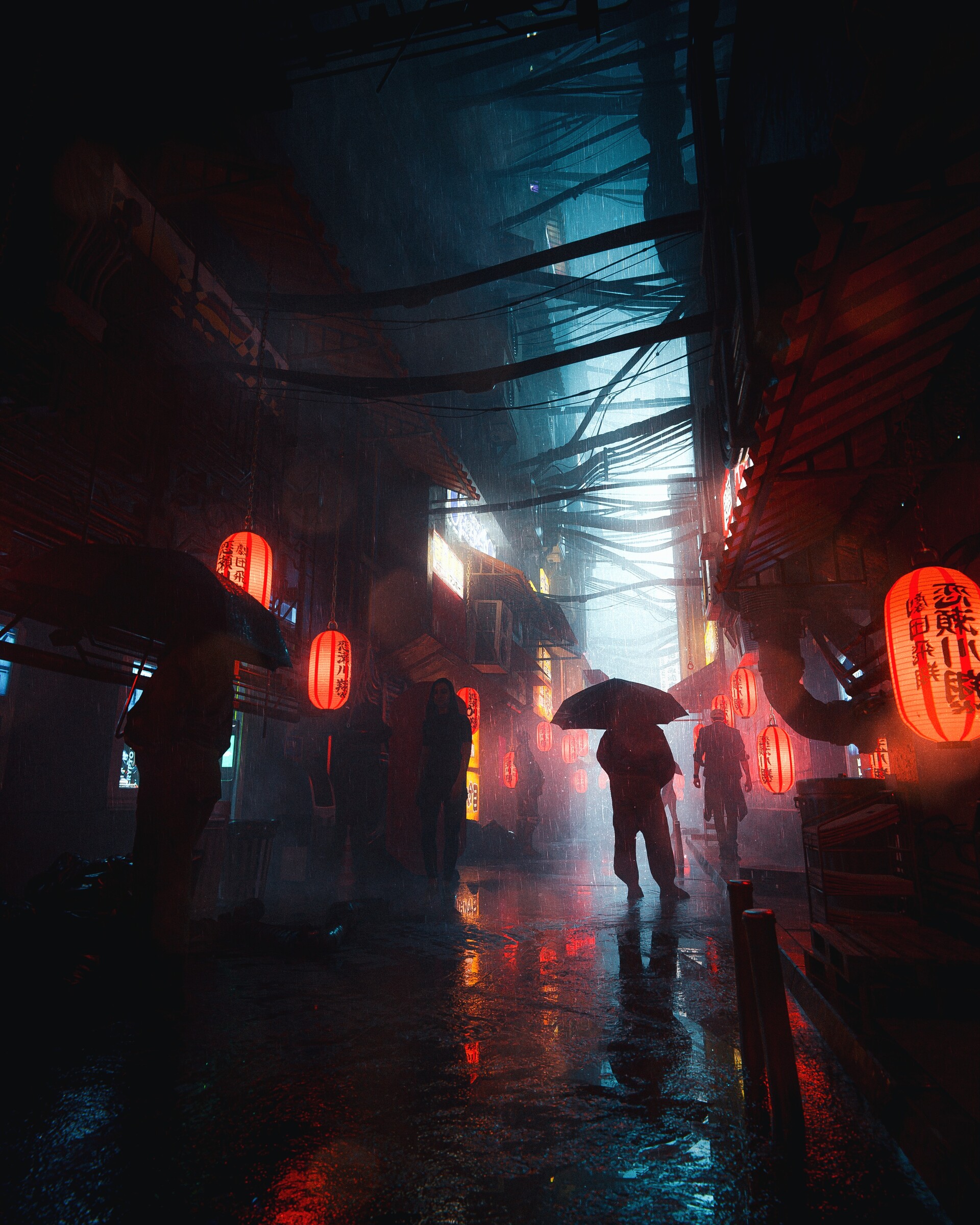 ArtStation - Rainy Japan