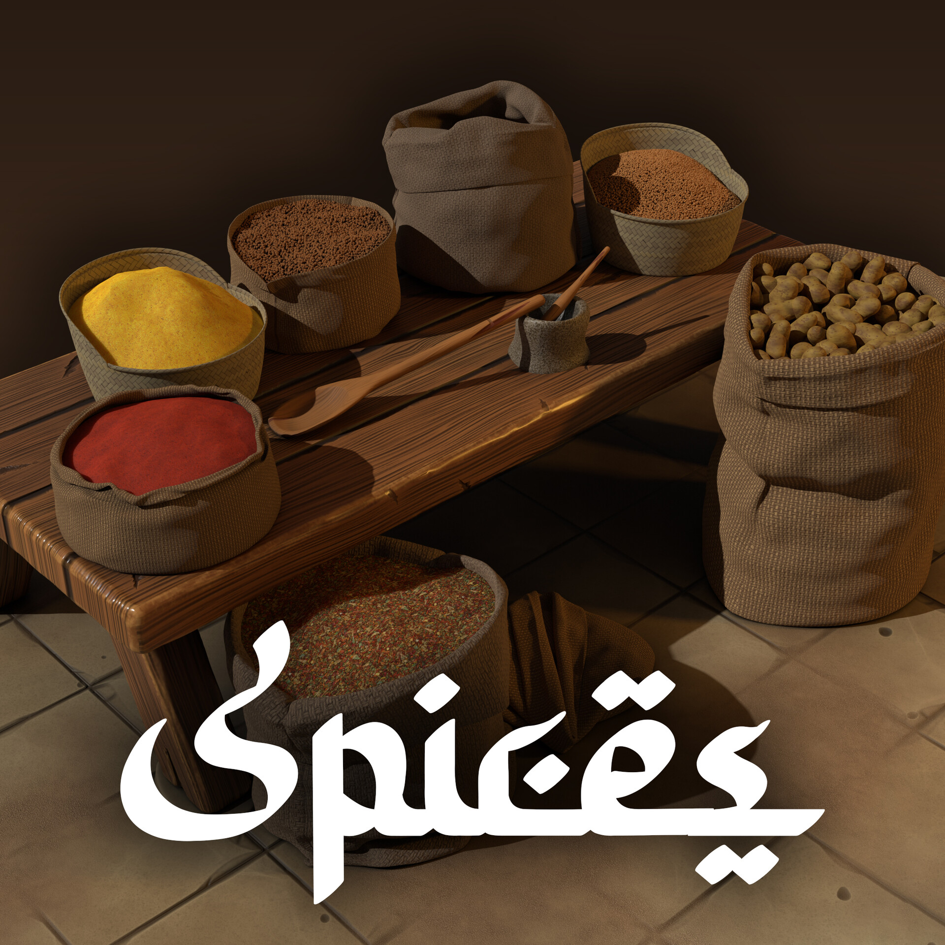 ArtStation - Medieval Spice Shop