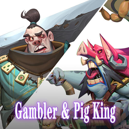 ArtStation - Gambler ＆ Pig King