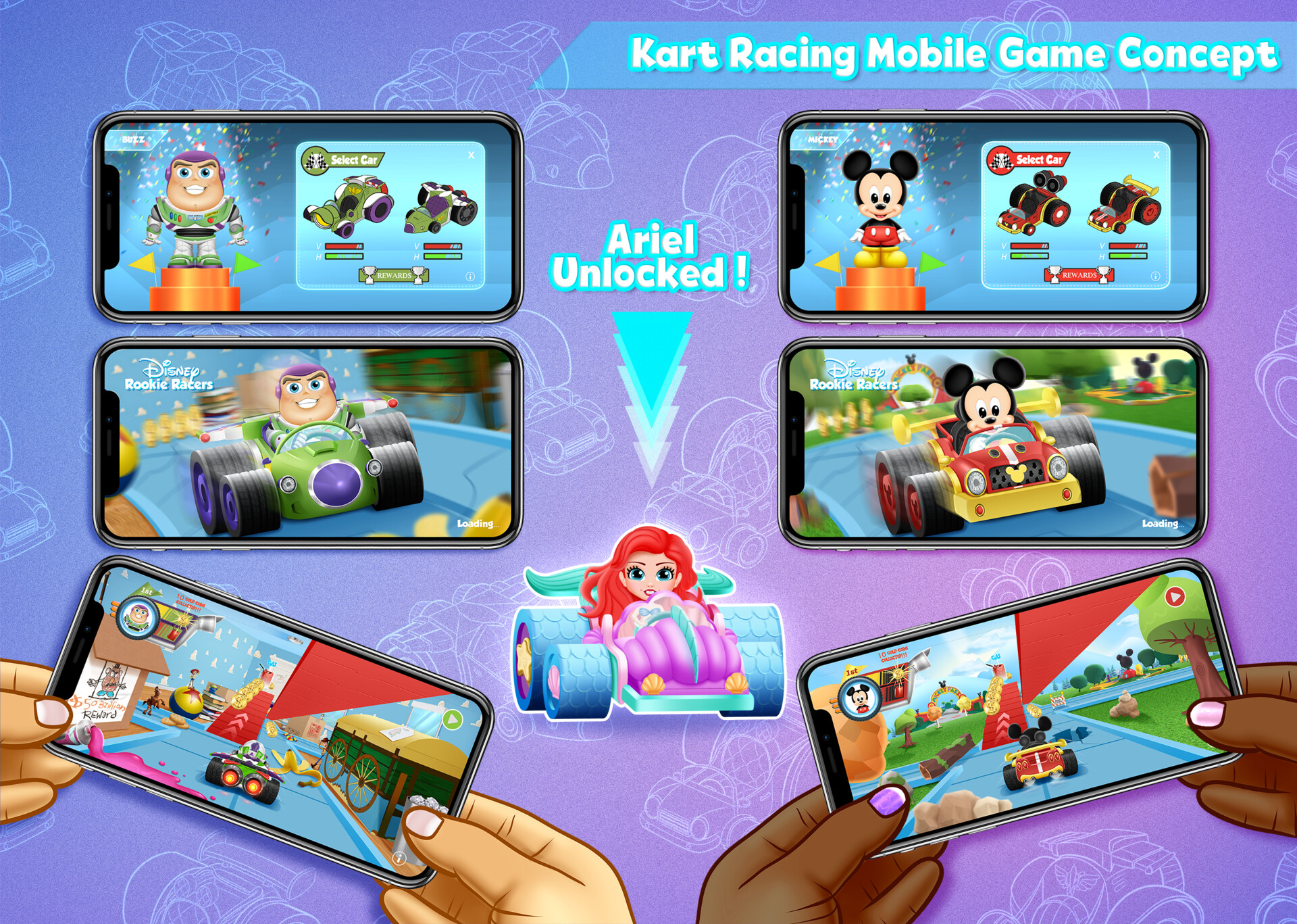 ArtStation - Rookie Racers Mobile Kart Racing Game Concept