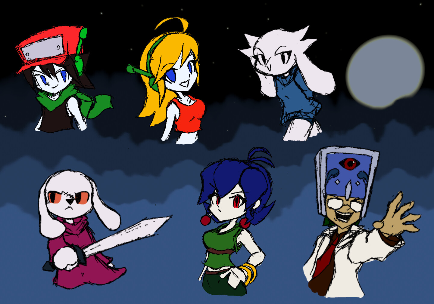ArtStation - Cave Story Battle Character Sketches