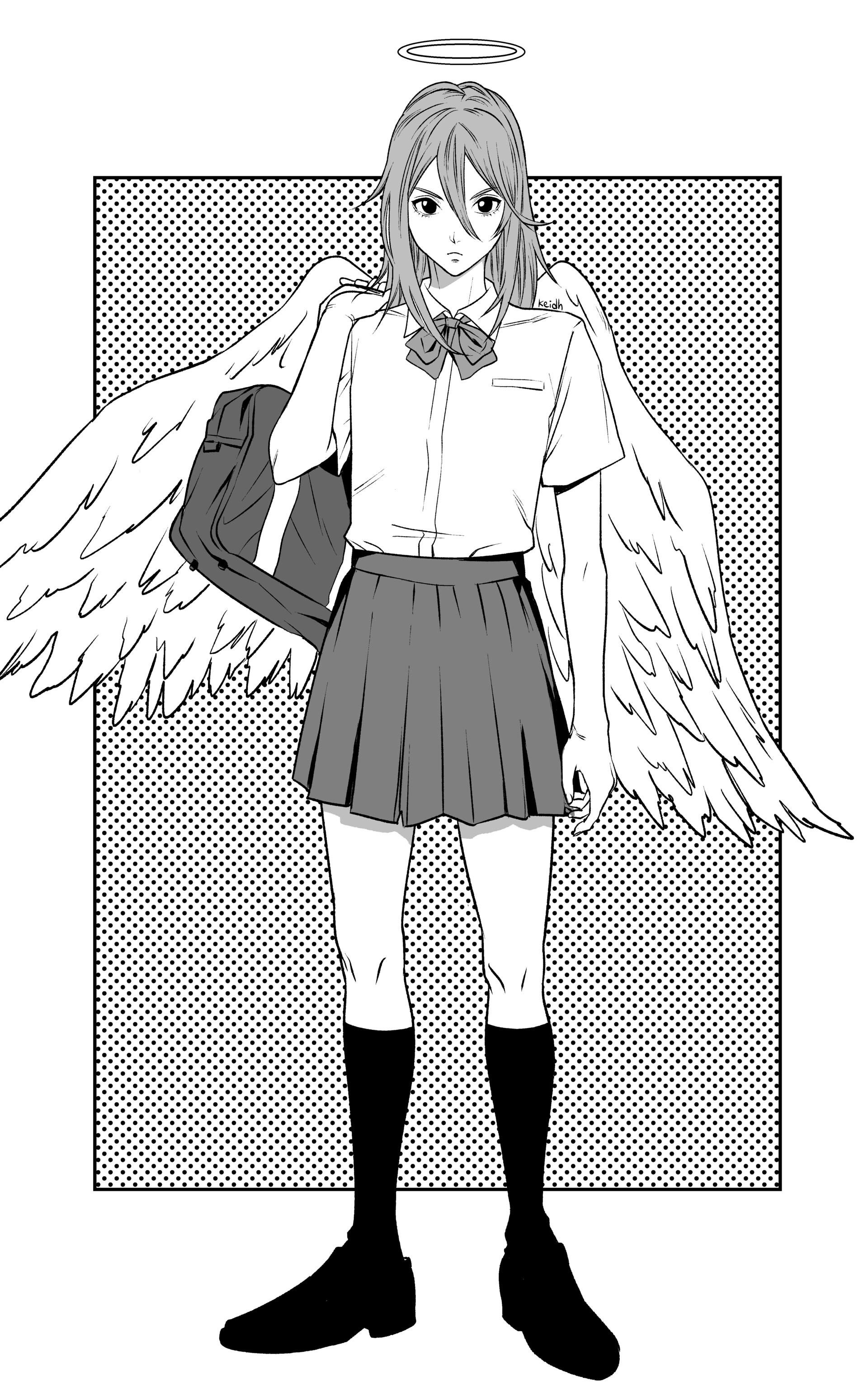 ArtStation - Angel (School Uniform)