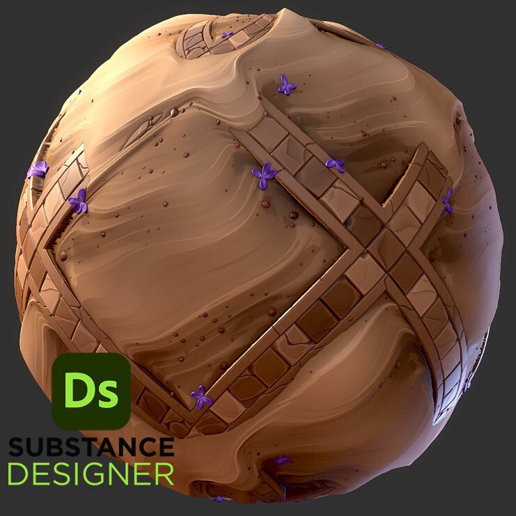 ArtStation - Stylized Sand with Tiles - Substance 3D Designer