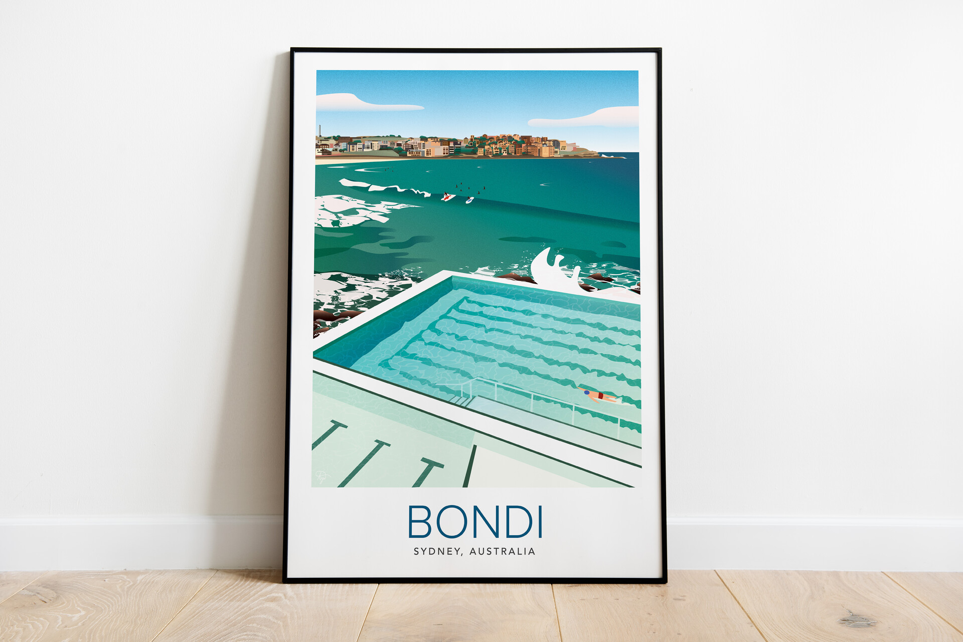 ArtStation - Bondi Beach Landscape Illustration