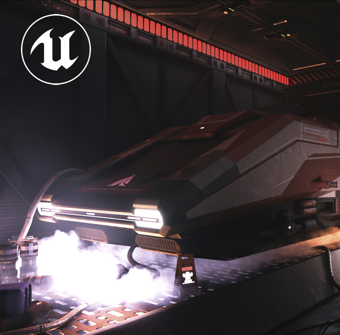 ArtStation - Repair Bay inspired by Star Tours (Queue of the coaster at ...