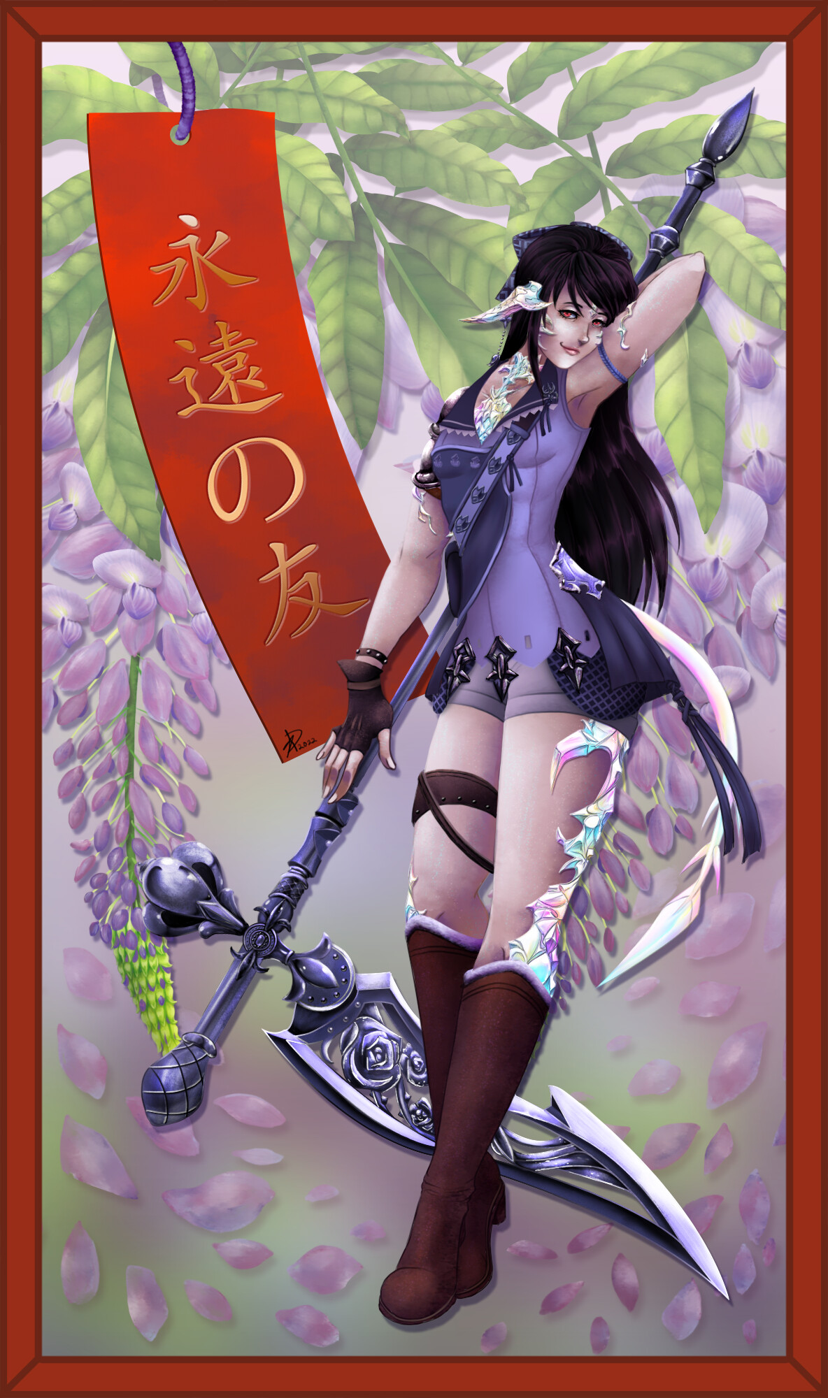 Annette Diaz - Gift Art: Sumire - Hanafuda Card
