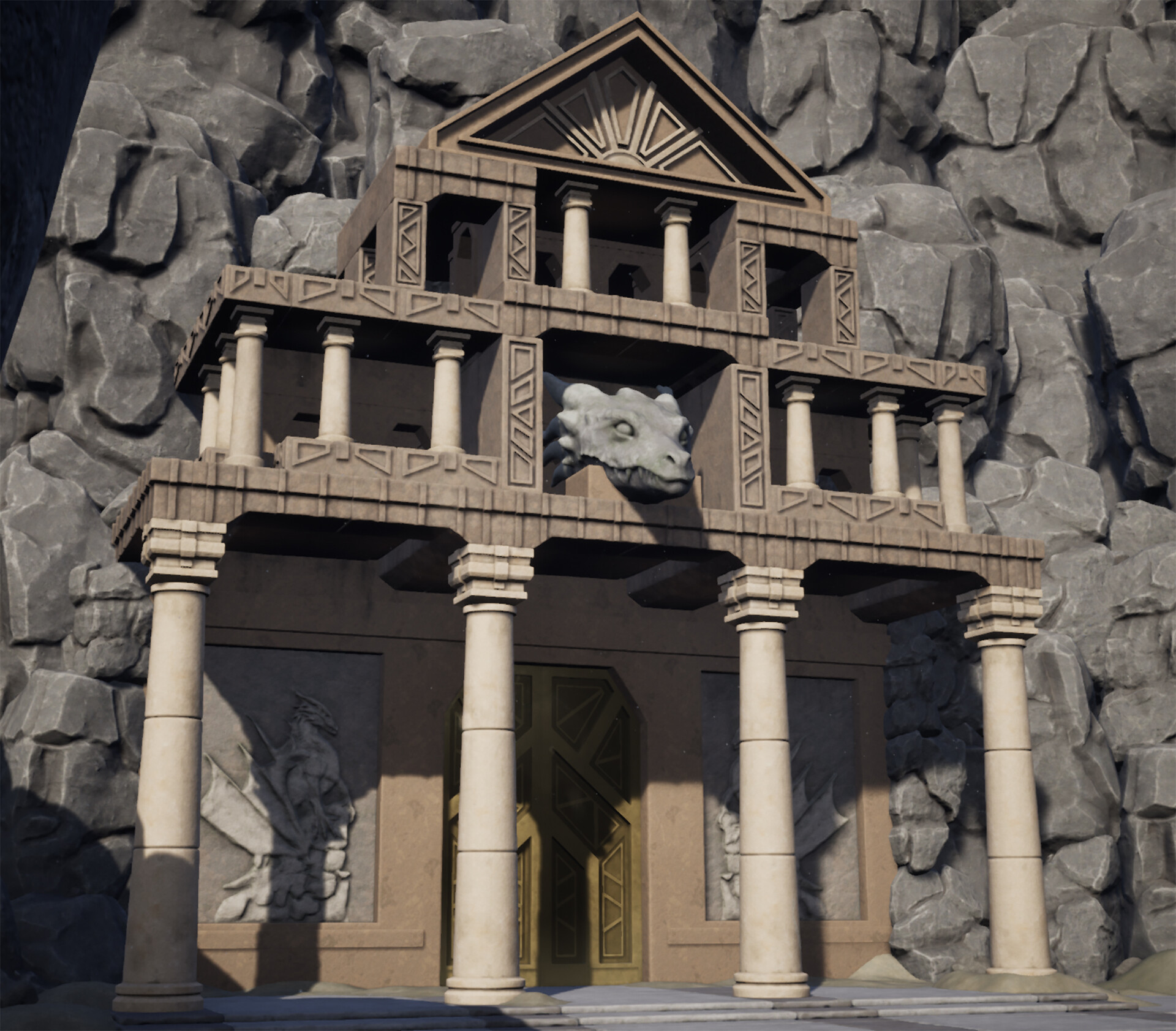 ArtStation - The Temple of the Dragon - Dragon's Rise: The Forgotten Realms