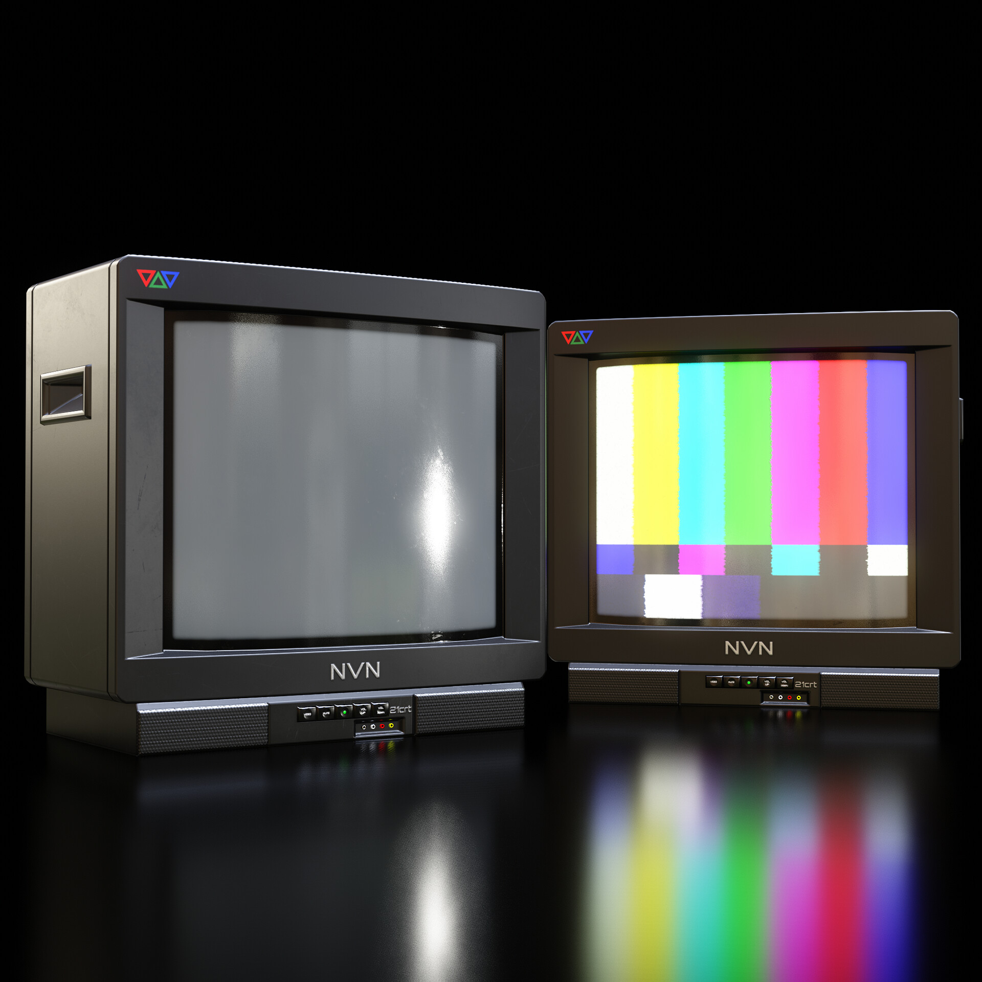 ArtStation - CRT TV 21 inch