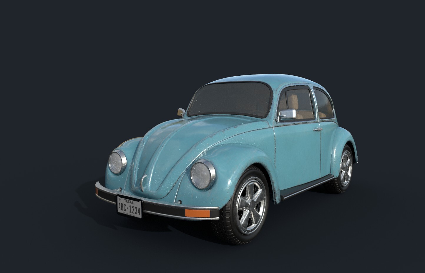 ArtStation - Volkswagen Beetle Classic, Hardsurface 3D Model