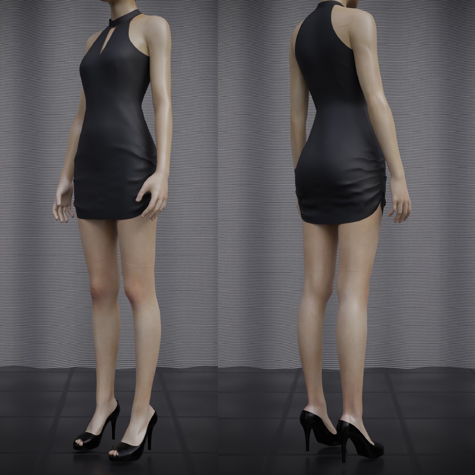 ArtStation - 3D Little Black Dress