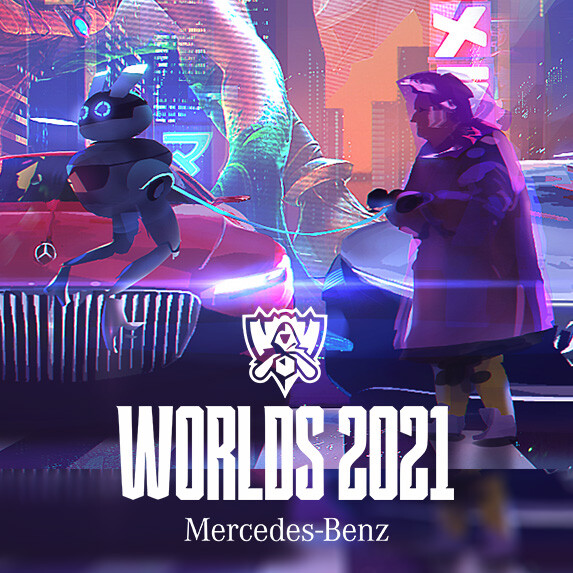 ArtStation - Early concepts - League of Legends Worlds 2021 ad for Mercedes