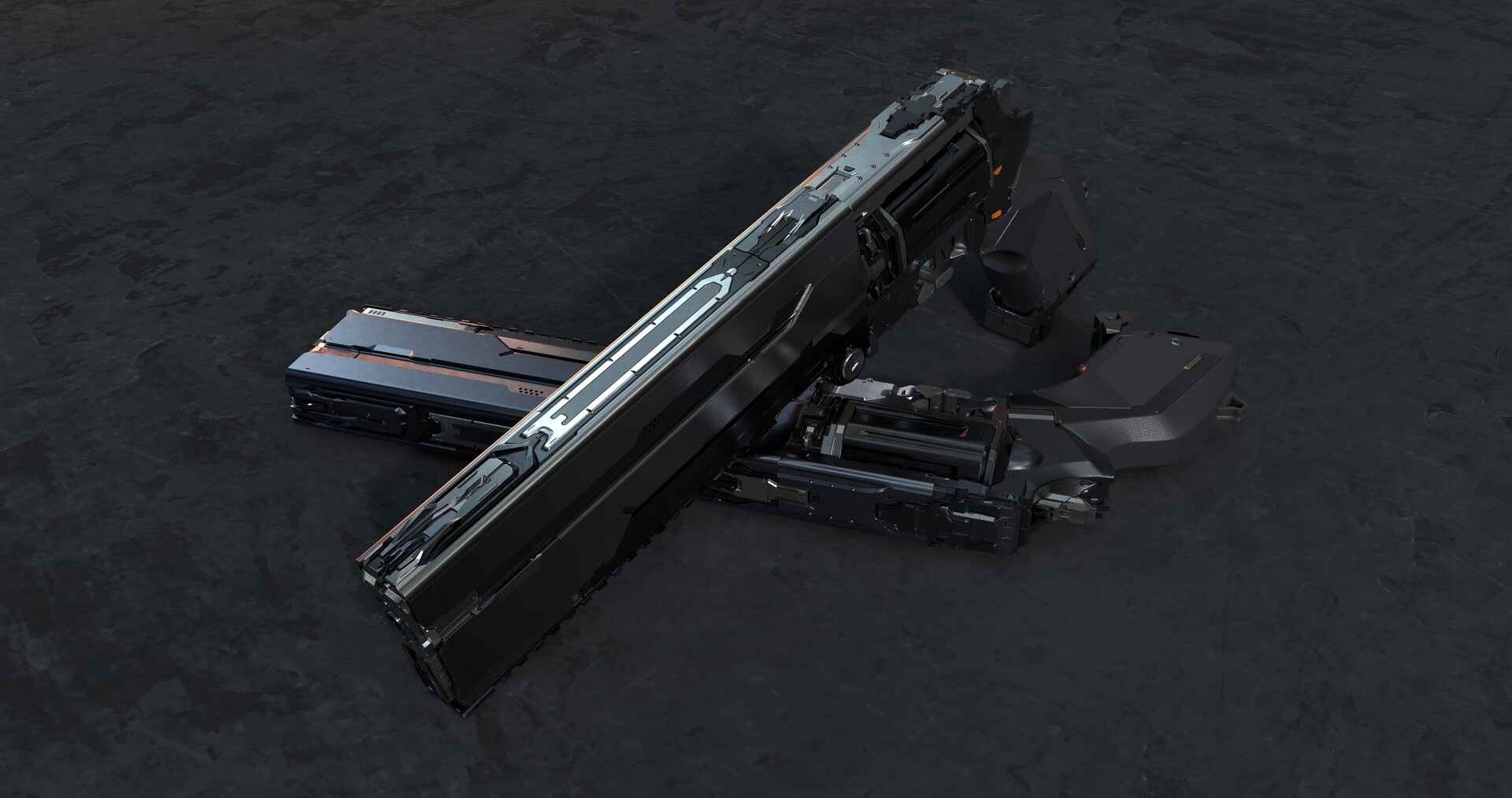 ArtStation - Sci-fi Revolver M1- 1