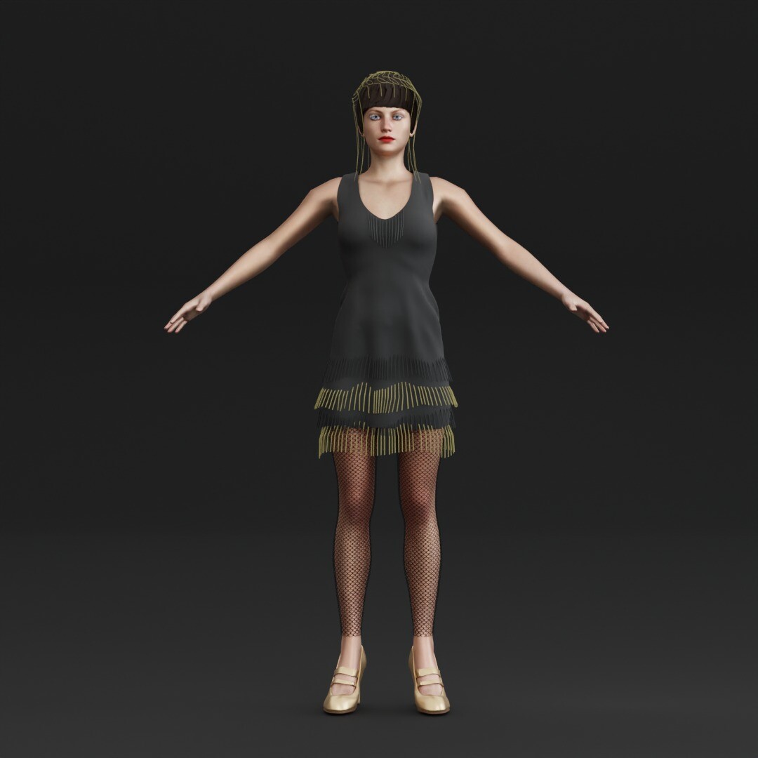 ArtStation - Female 1920s jazz dancer