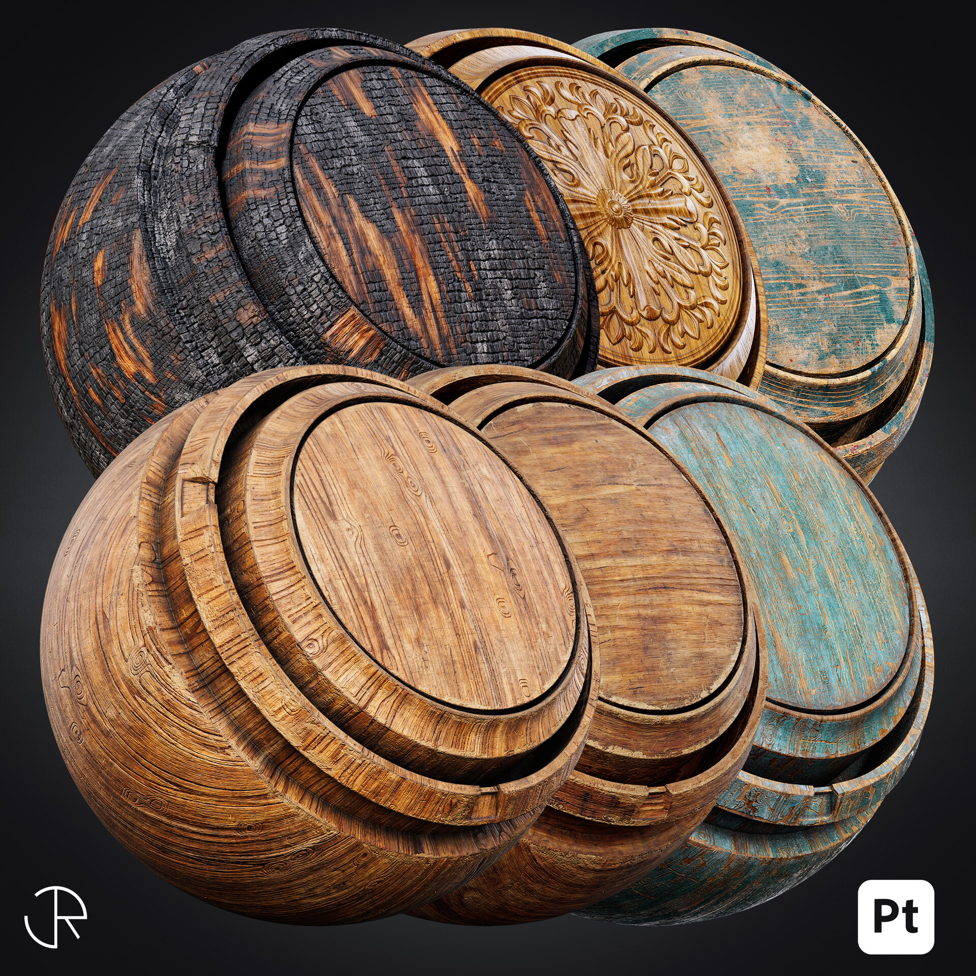 ArtStation - Wood Smart Materials vol 03 + tutorial