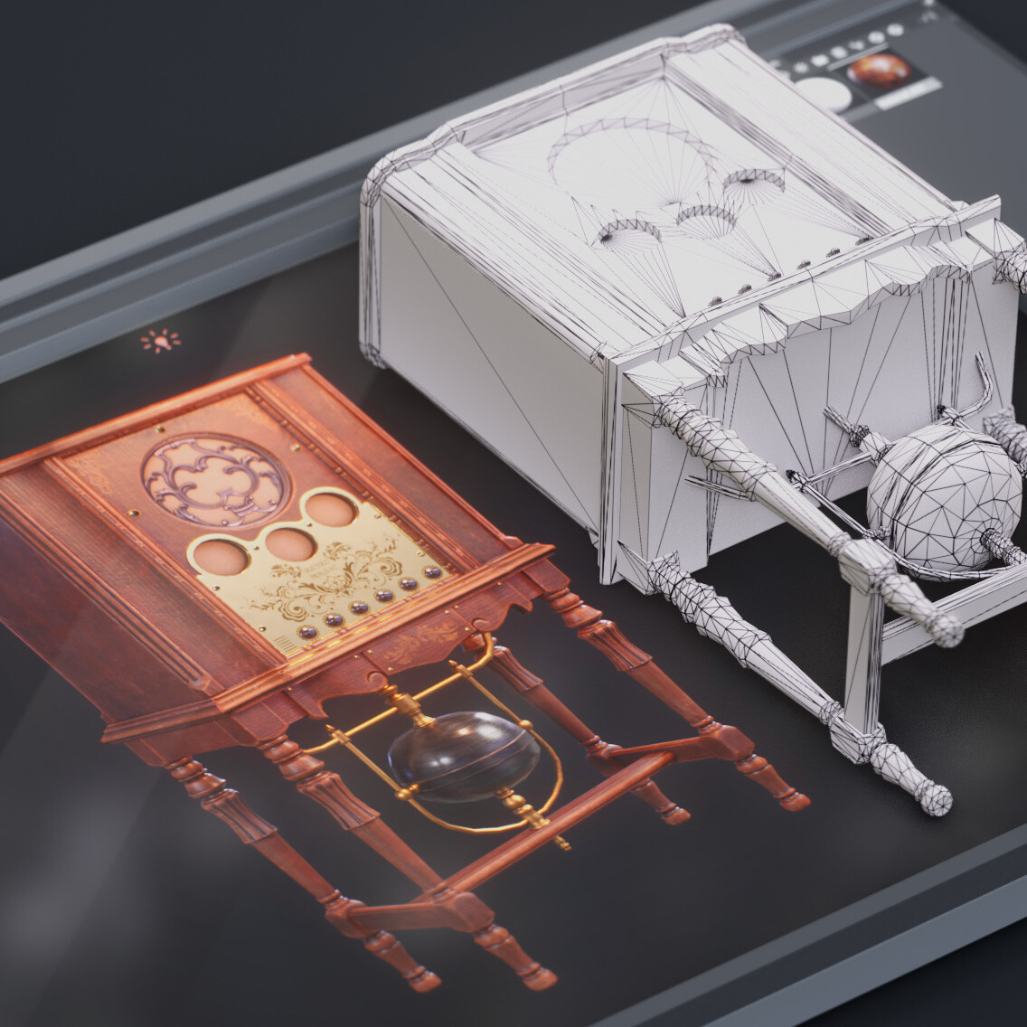 ArtStation - Steampunk Radio Model