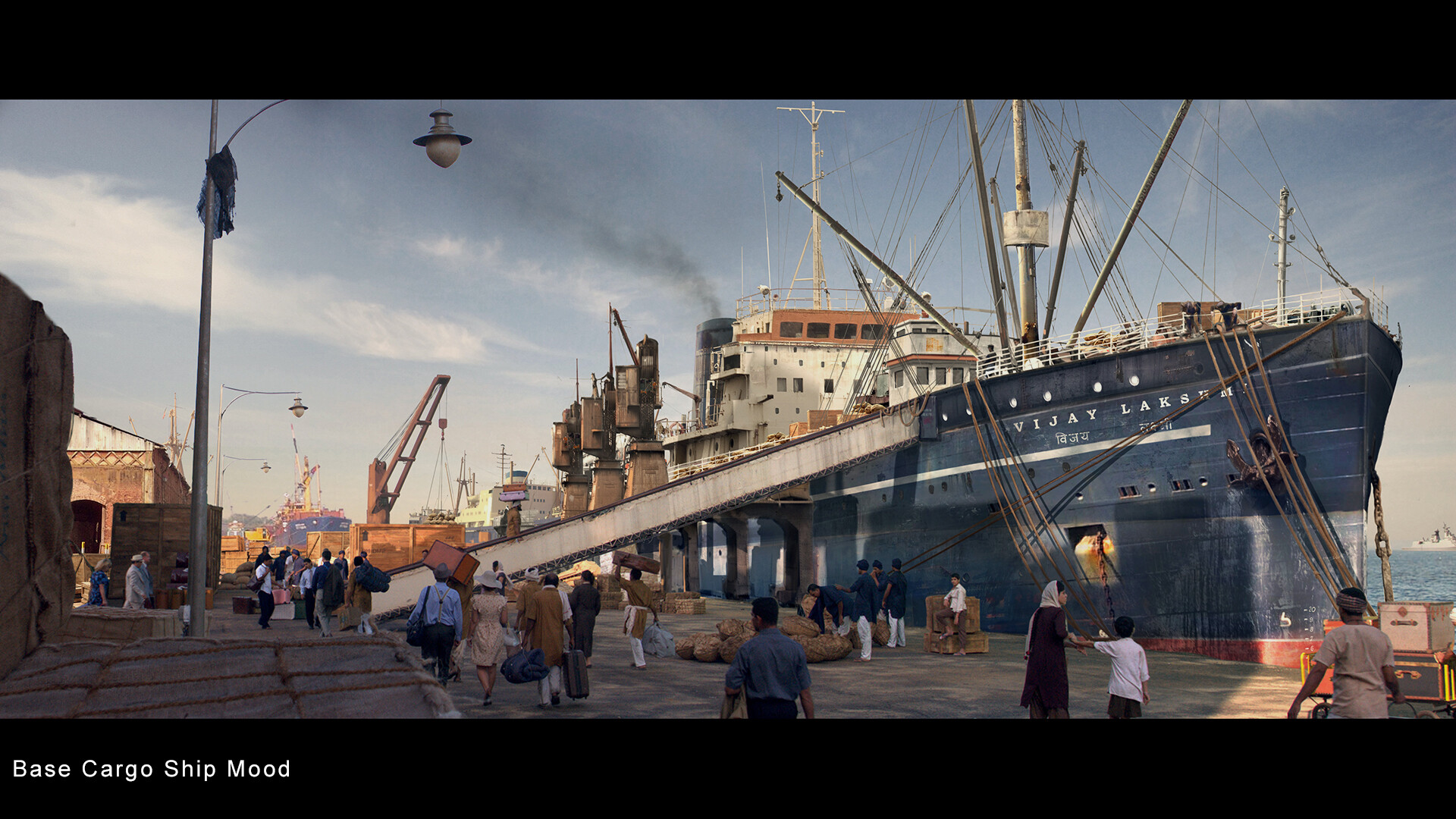 ArtStation - Bombay Velvet Ship Shot DMP Breakdown
