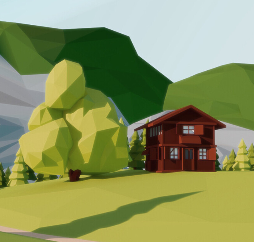 ArtStation - Low Poly Hometown