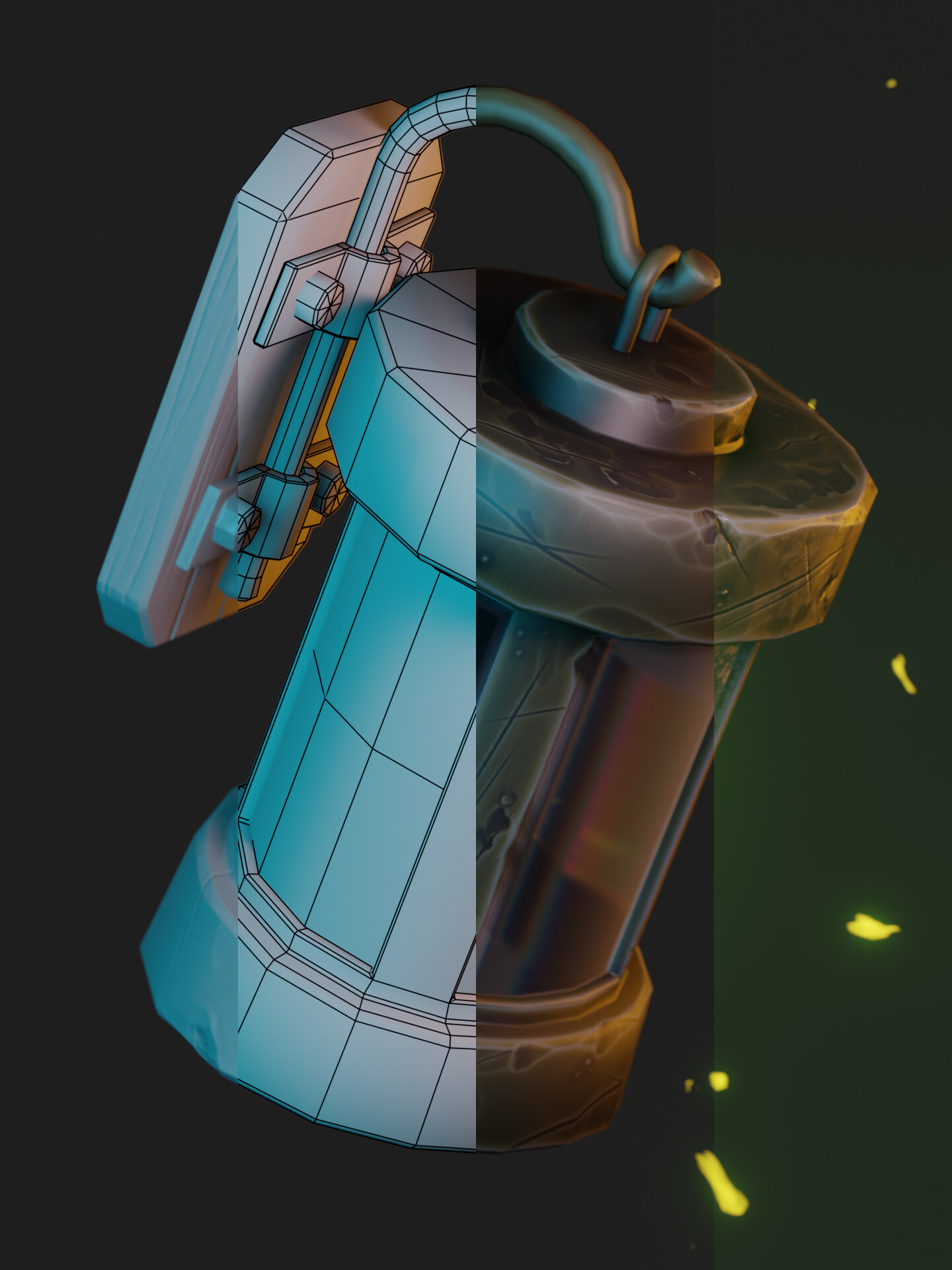 ArtStation - Stylized Wall Lamp