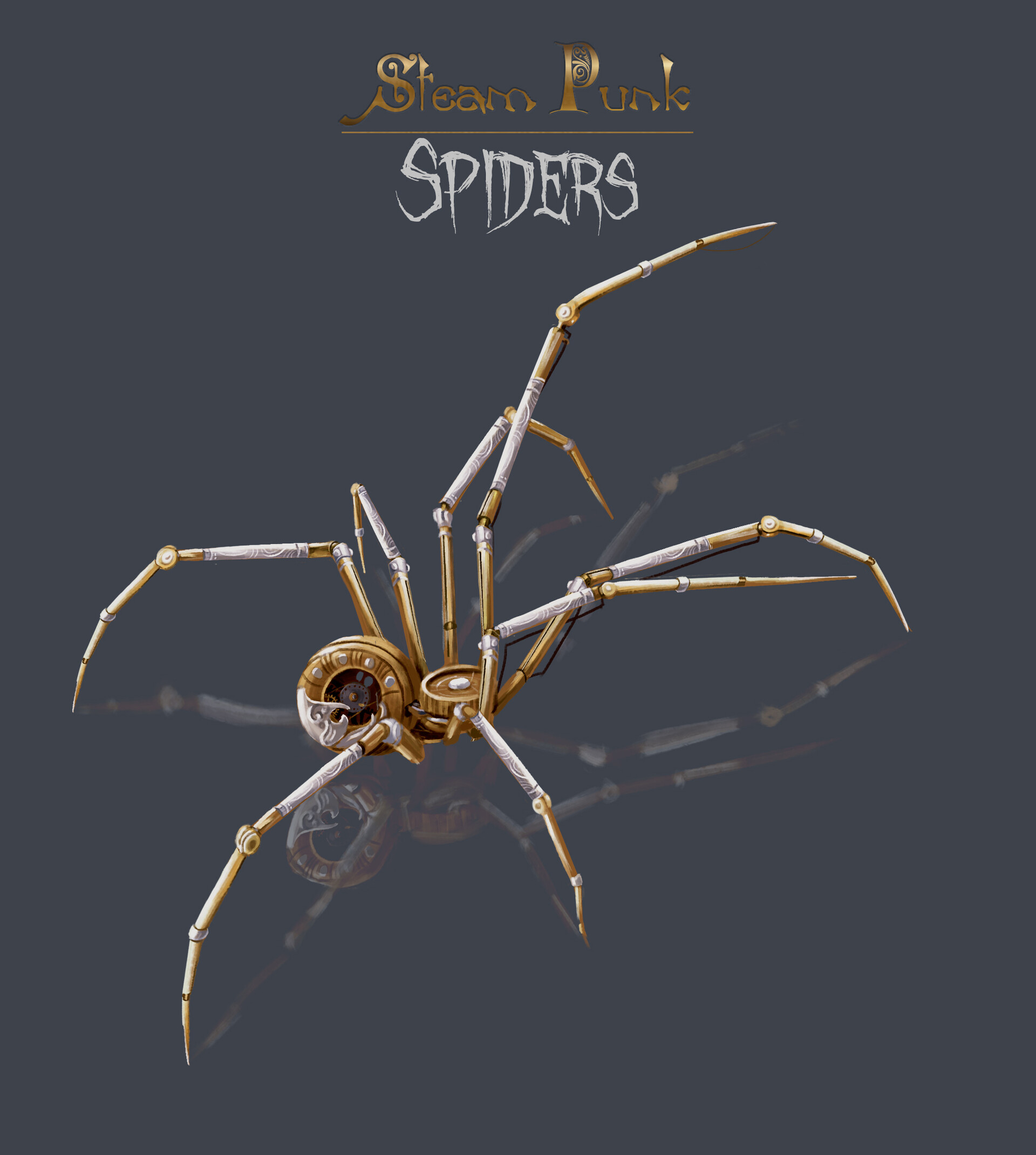 ArtStation - steampunk spiders.