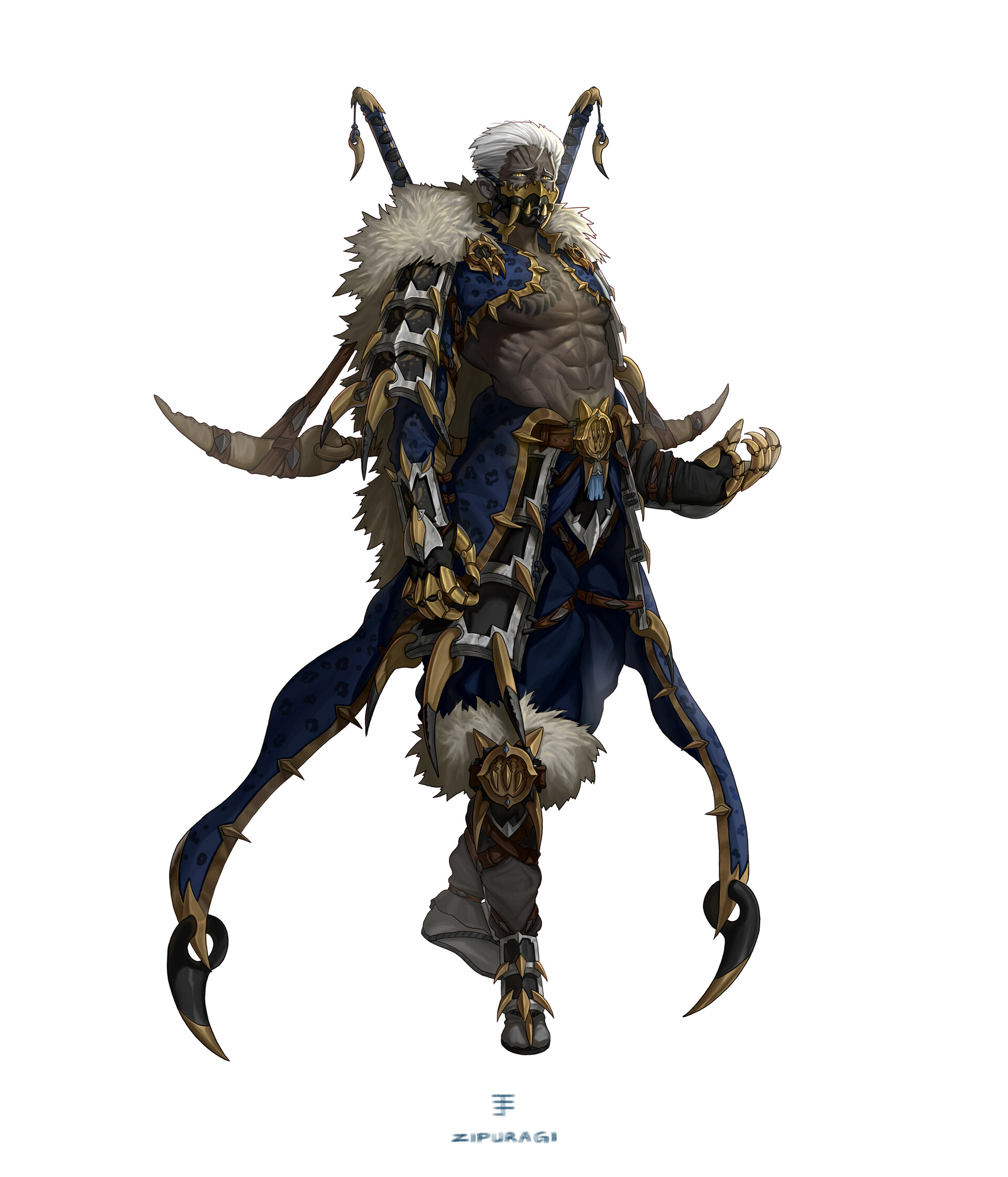 ArtStation - black panther ninja Leader (흑표범부족 수장)