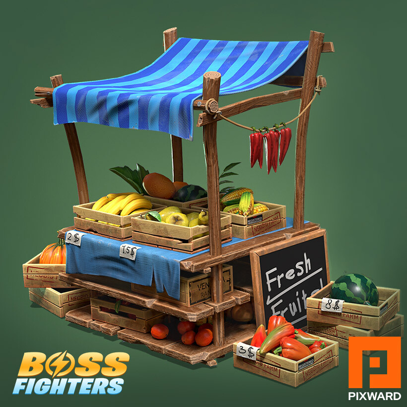 ArtStation - Vegetable Shop - 3D Props