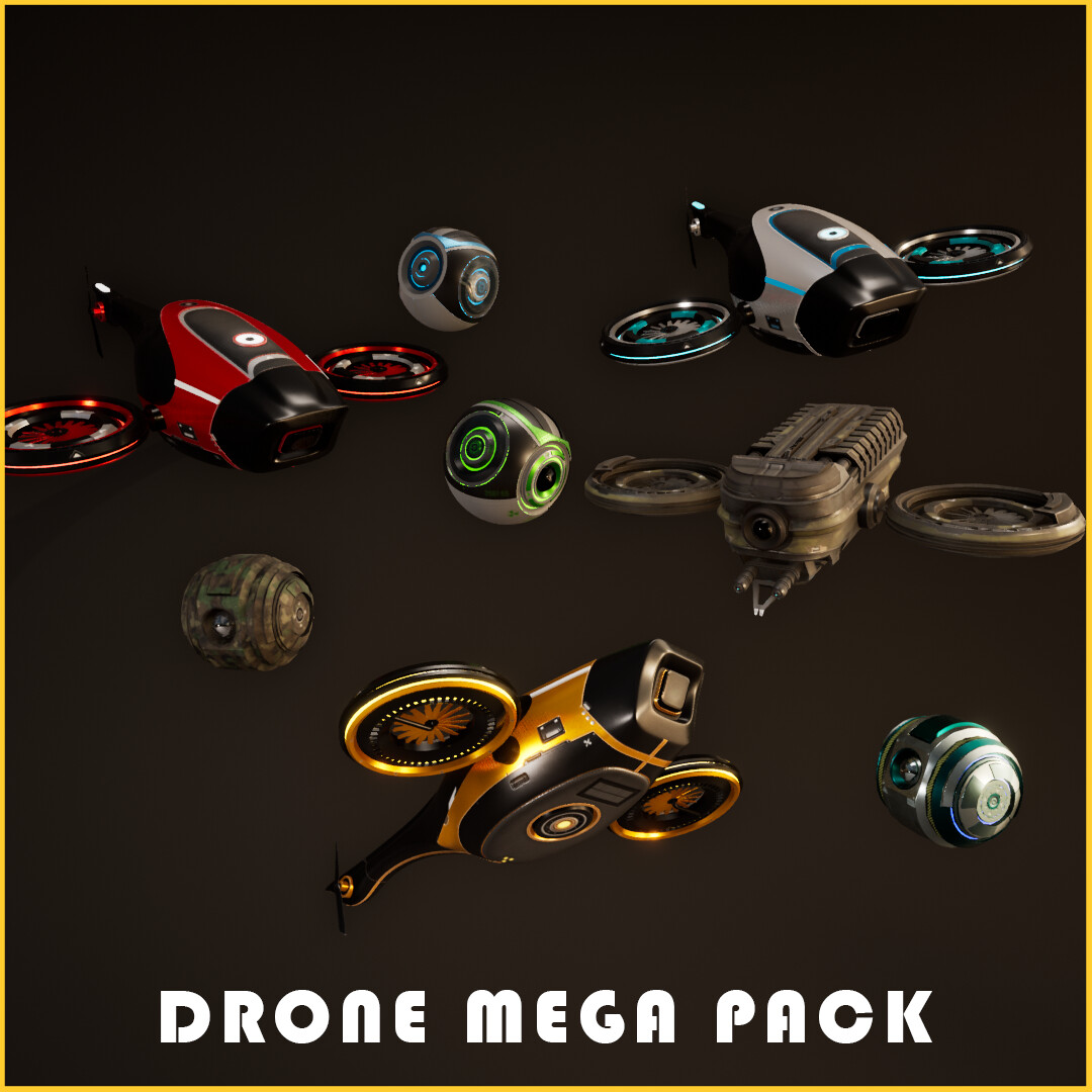 ArtStation - Drone Mega Pack and Controller