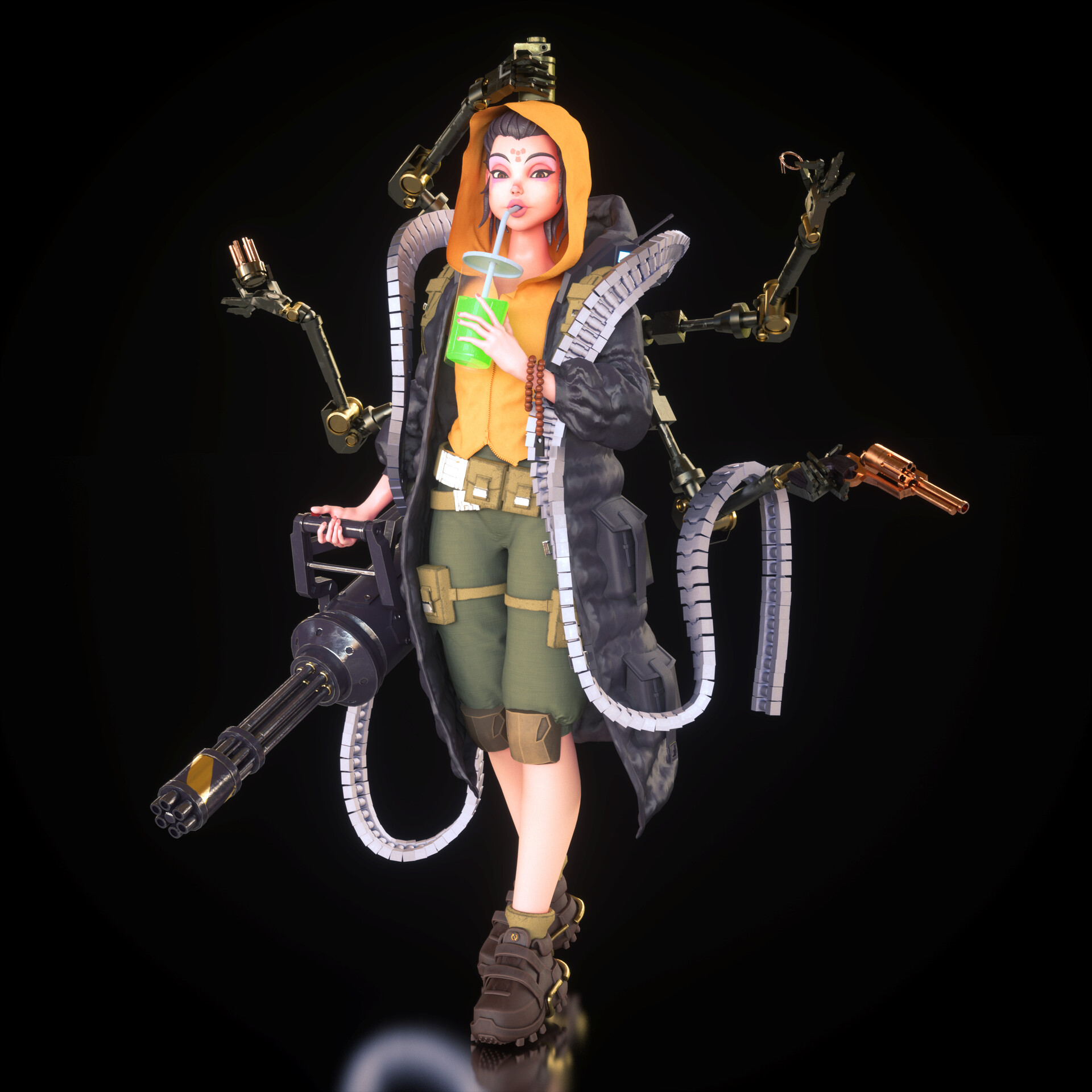 ArtStation - Heavily Armed Girl