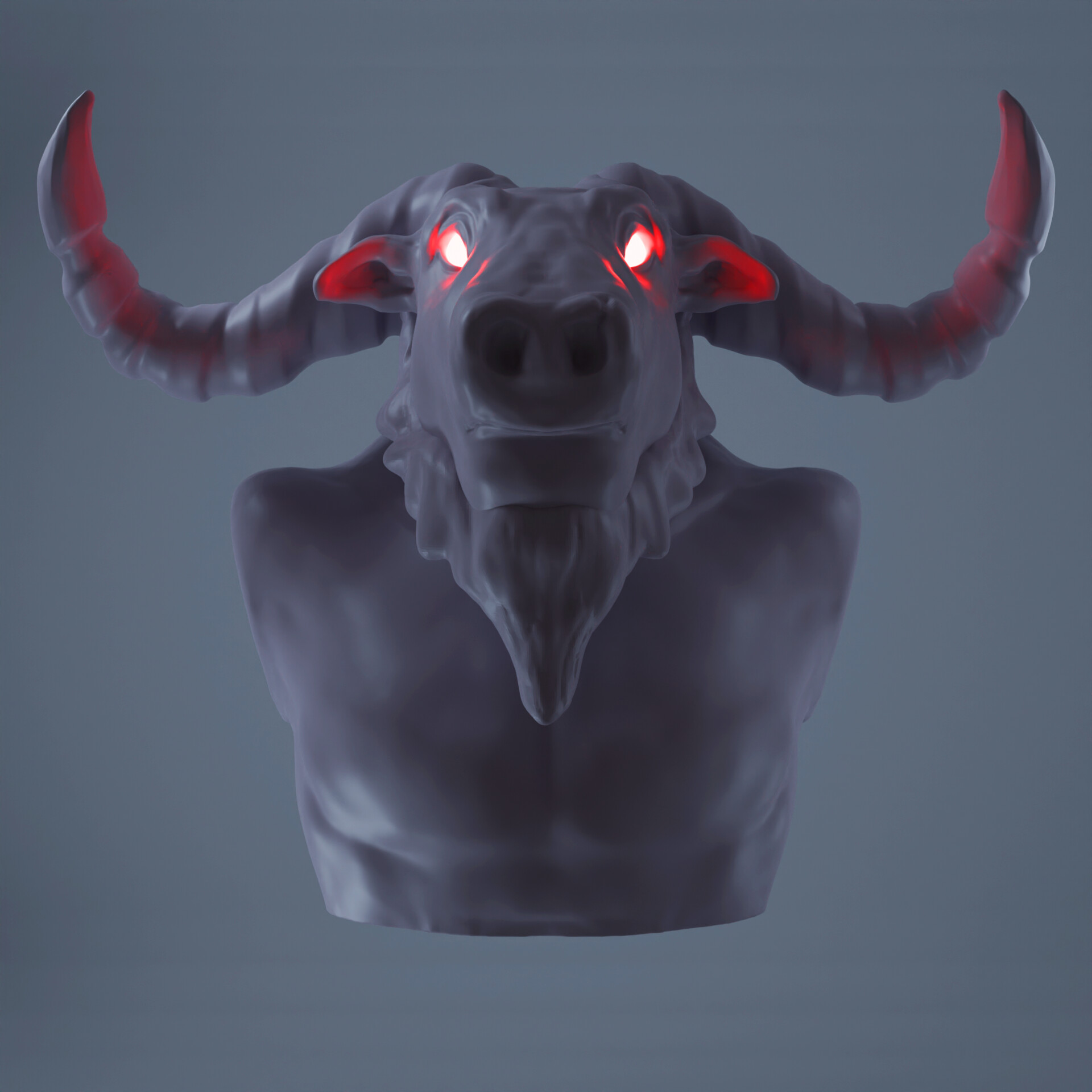 ArtStation - Minotaur Bust - Zbrush study 2