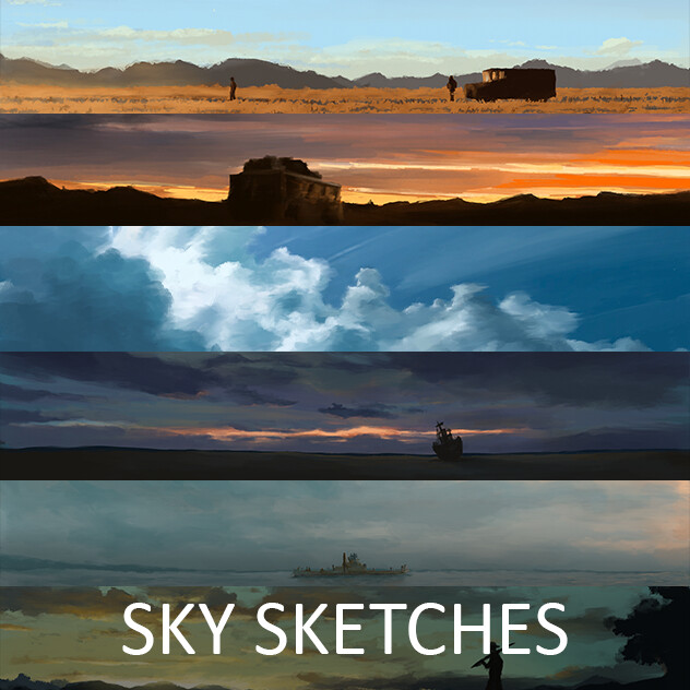 ArtStation - Sketches - Skies in films (2021)