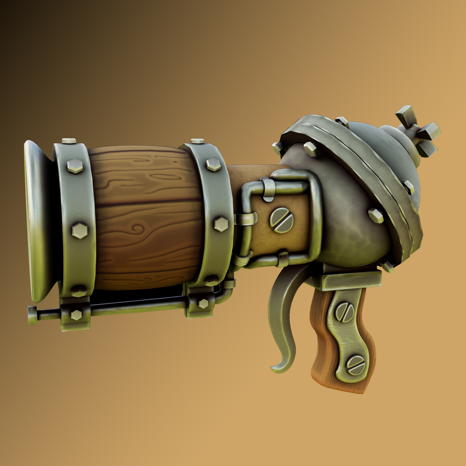 ArtStation - Steampunk Weapon 1 - Game Asset