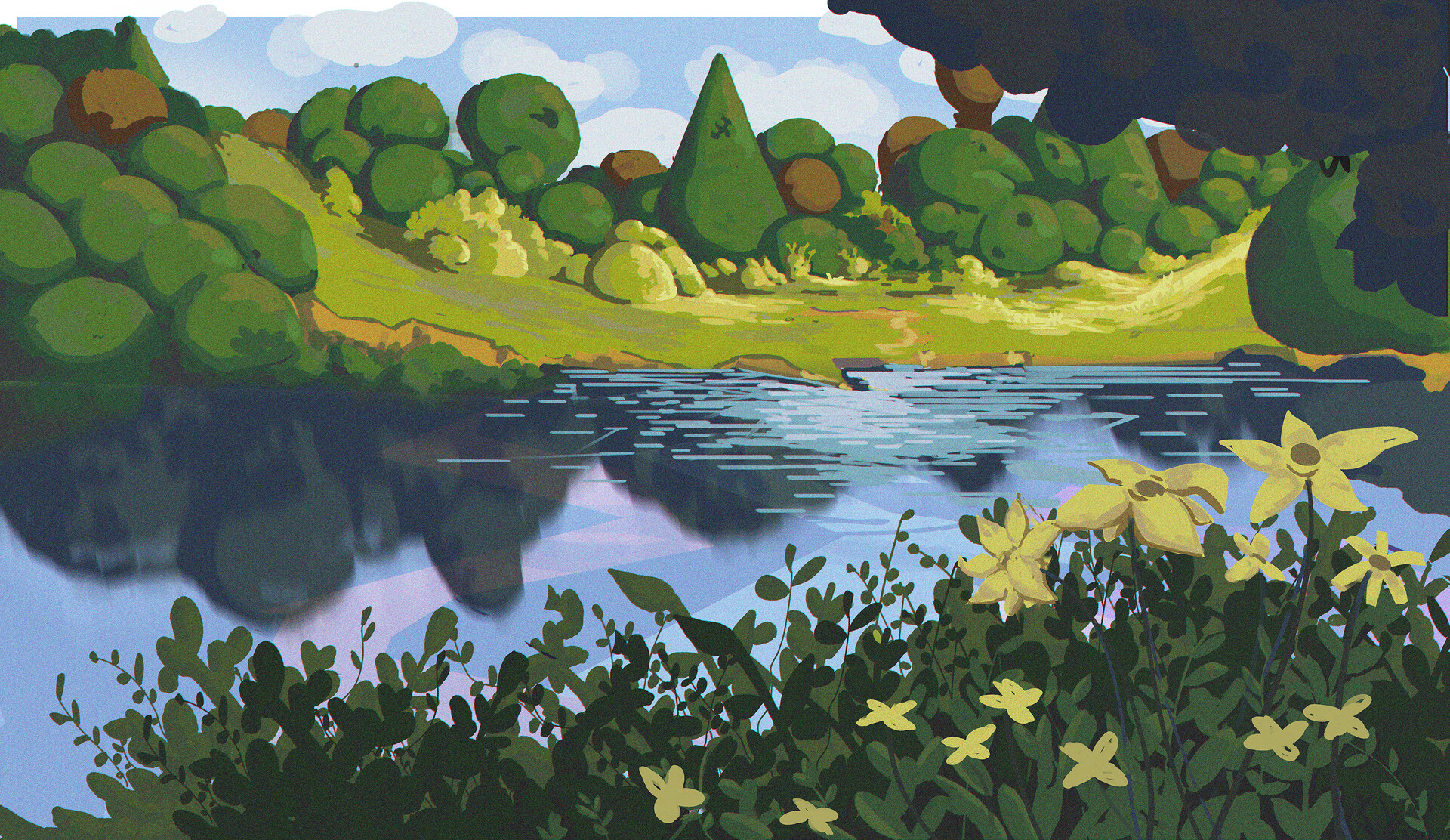 ArtStation - Colorful Lake