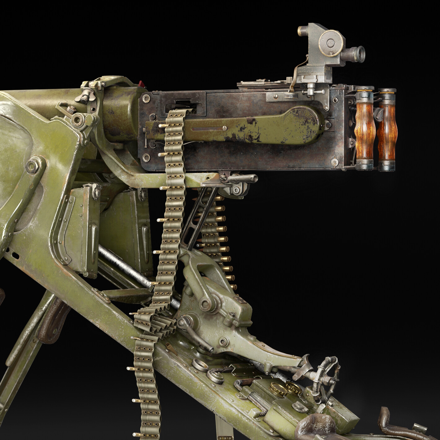 ArtStation - MG 08. Machine-gun of the German army.