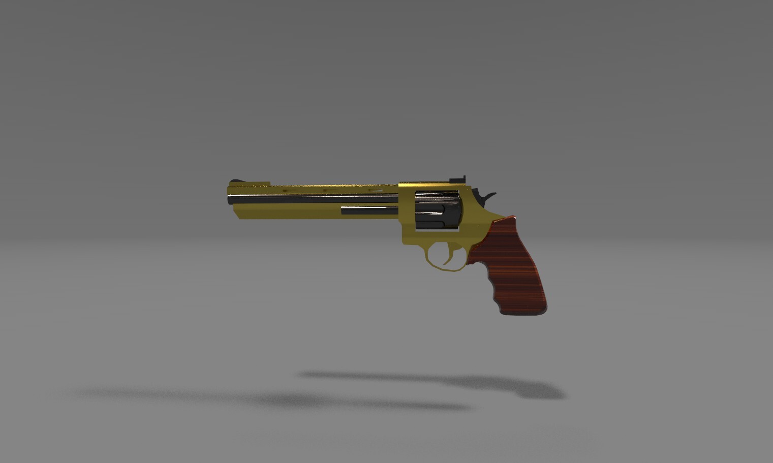 ArtStation - Commander's golden revolver gun