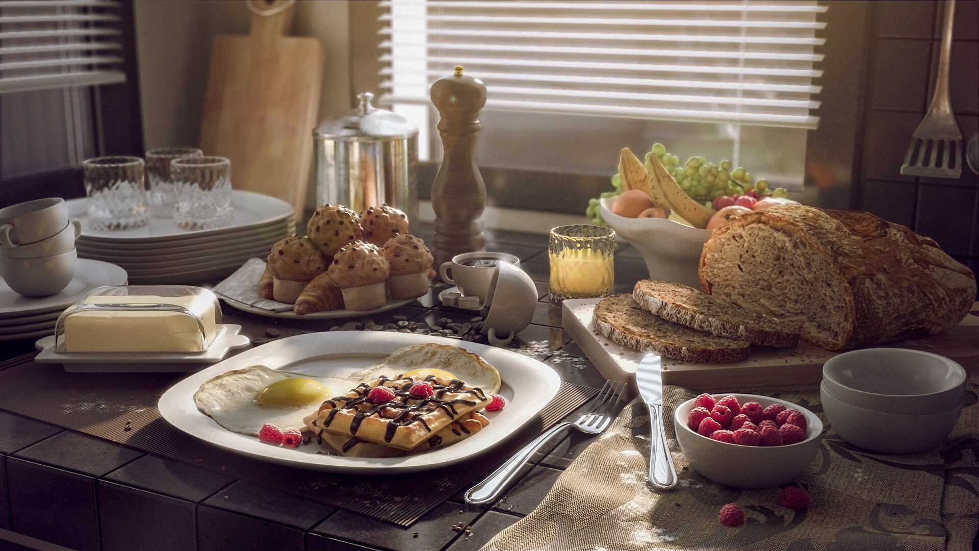 ArtStation - Breakfast scene