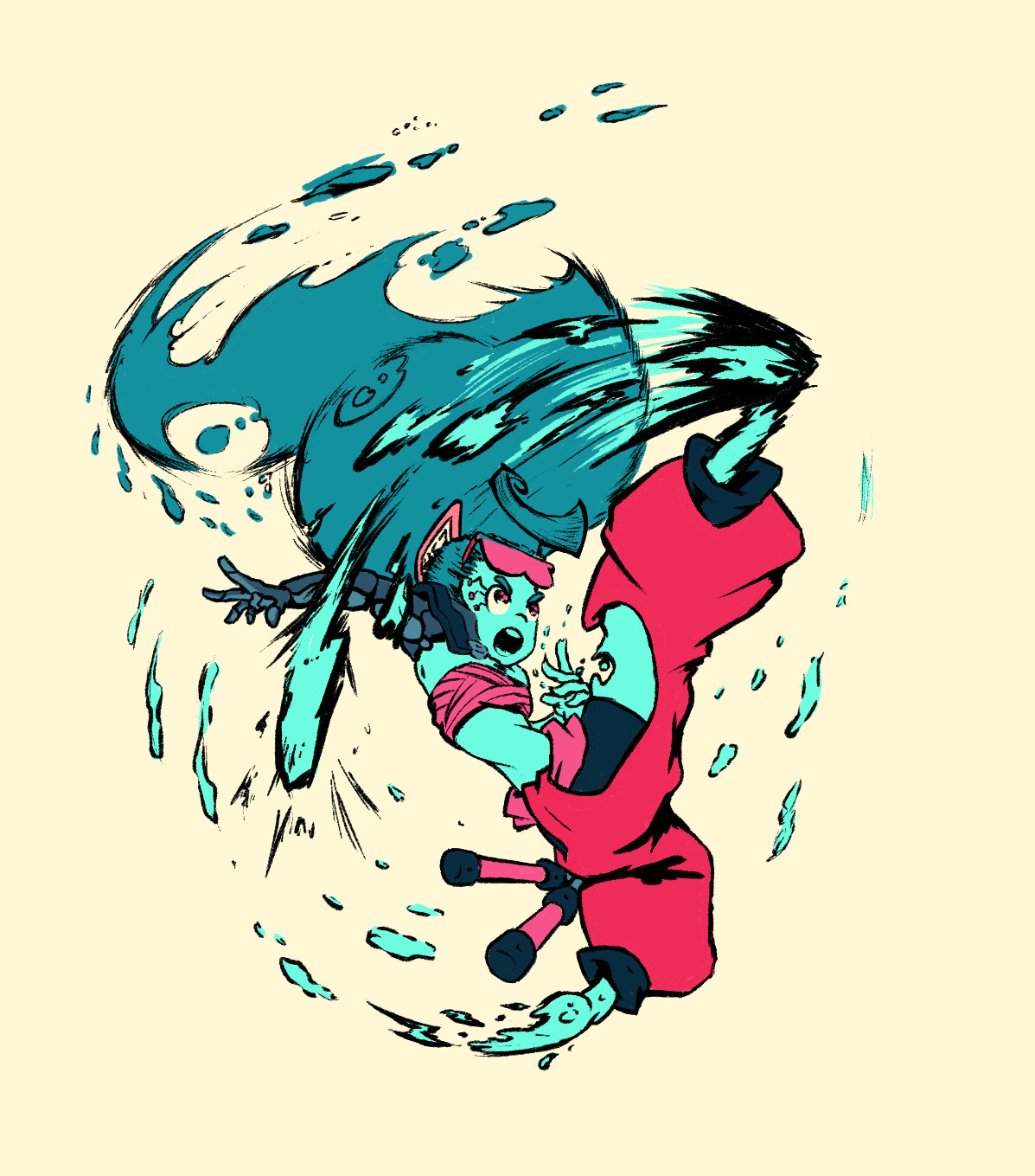 ArtStation - Water Monk Lulu - Fight Sequence WIP