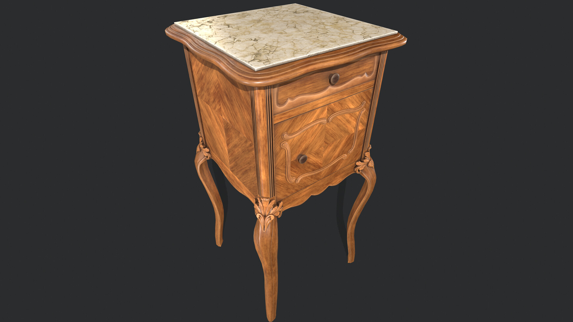 ArtStation - Wooden bedside table