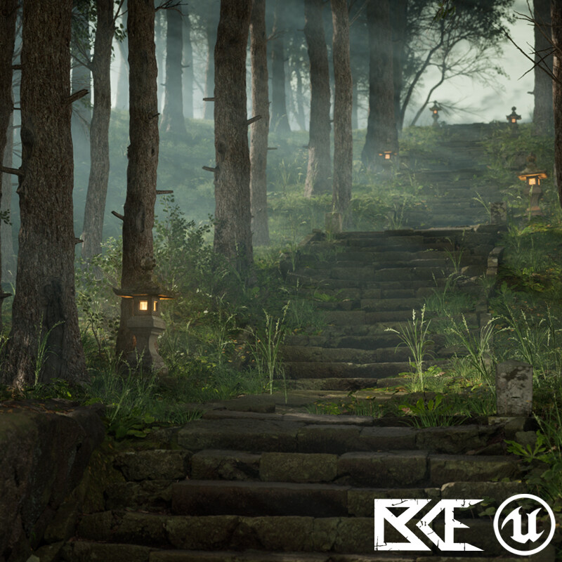 ArtStation - Japanese stairs