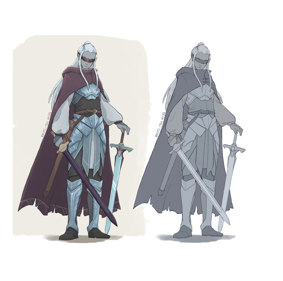 ArtStation - Character design - High Elf Paladin