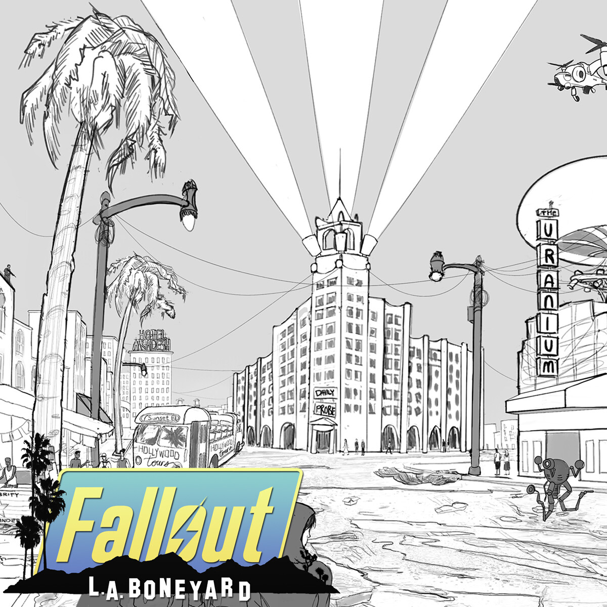 ArtStation - Fallout: L.A. Boneyard - Hollywood Boulevard